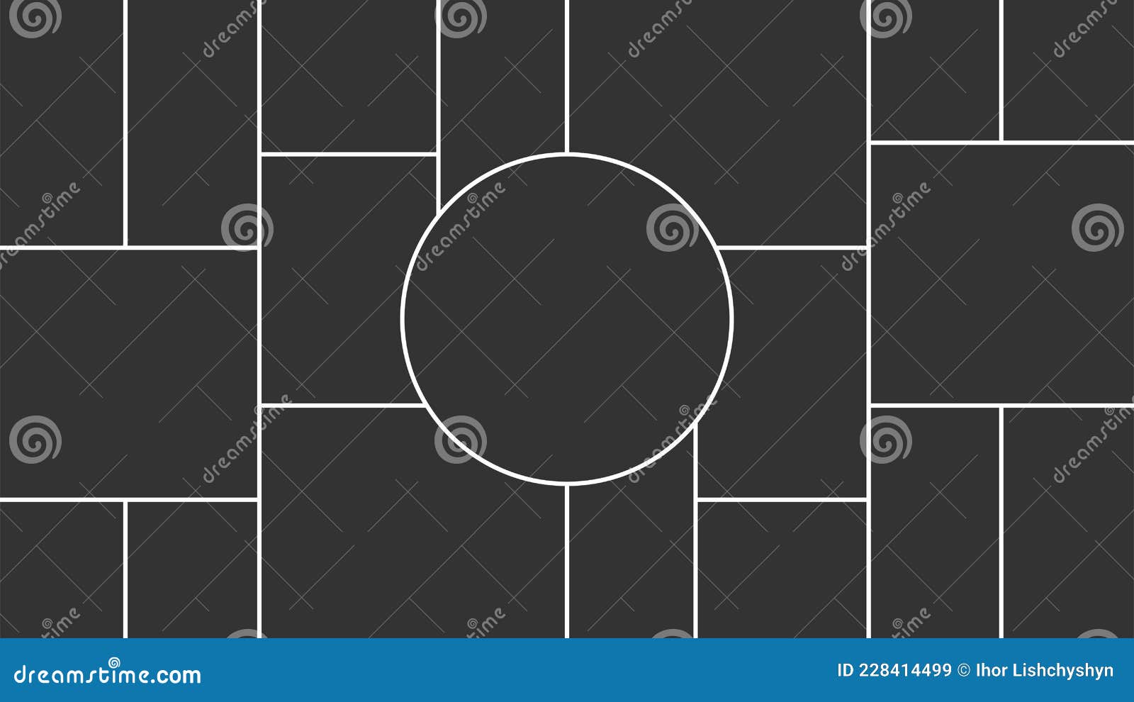 Creative Vector Template Collage Consisting of 16 Frames for a Photo of ...