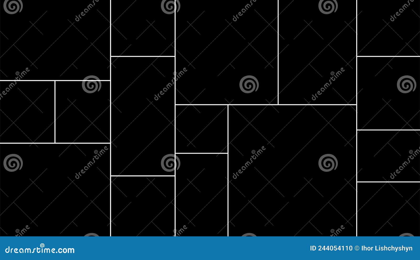 Creative Vector Template Collage Consisting of 16 Frames for a Photo of ...