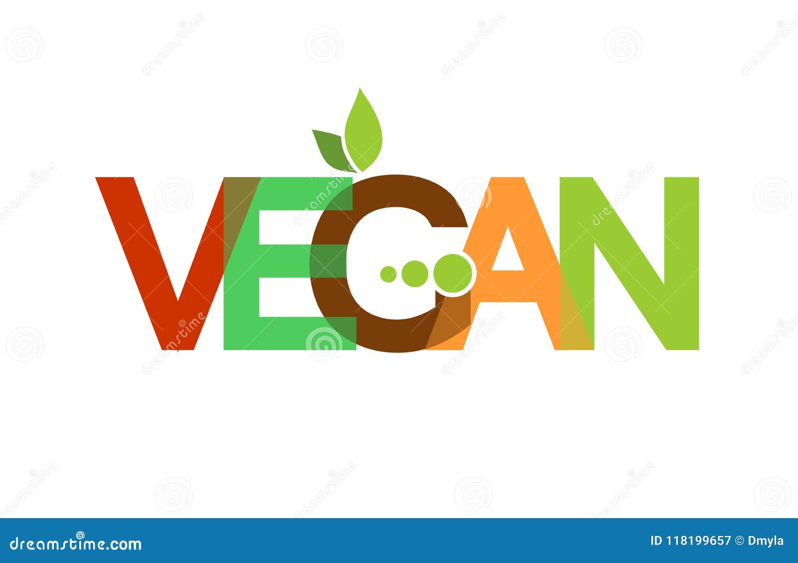Creative Vegan food label stock vector. Illustration of grow - 118199657