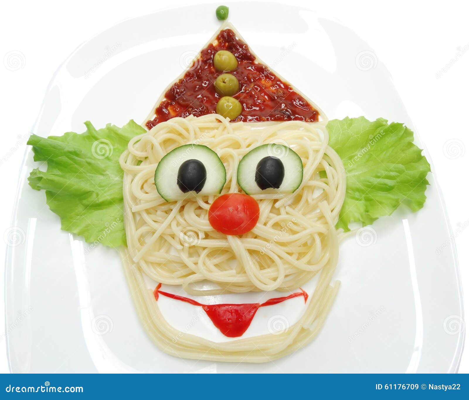Creative Vegetable Food Dinner Clown Form Stock Image - Image of clown ...