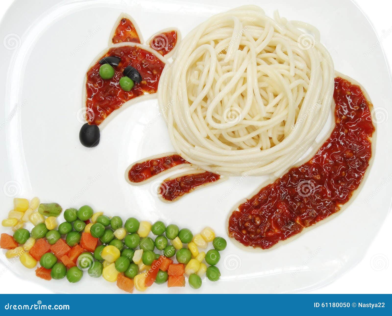 Creative Vegetable Food Dinner Fox Form Stock Photo - Image of ...