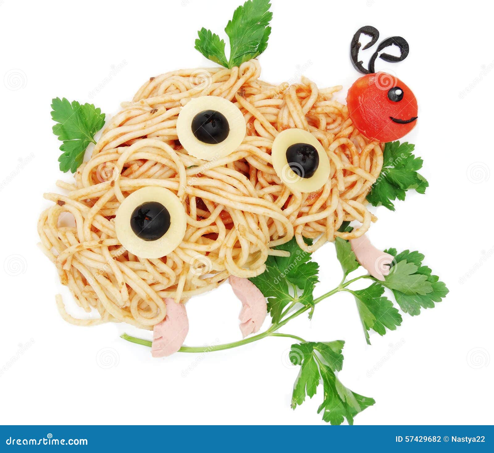 Creative Vegetable Food Dinner Ladybird Form Stock Photo - Image of ...