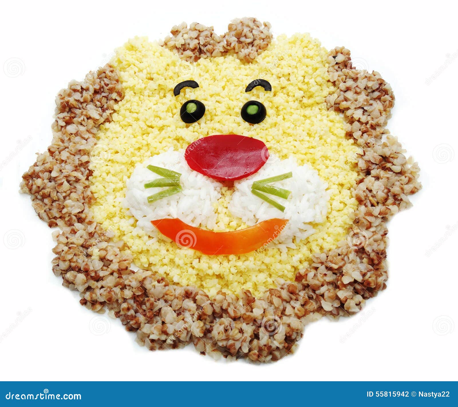 Creative Vegetable Food Dinner Lion Form Stock Photo - Image of kinder ...