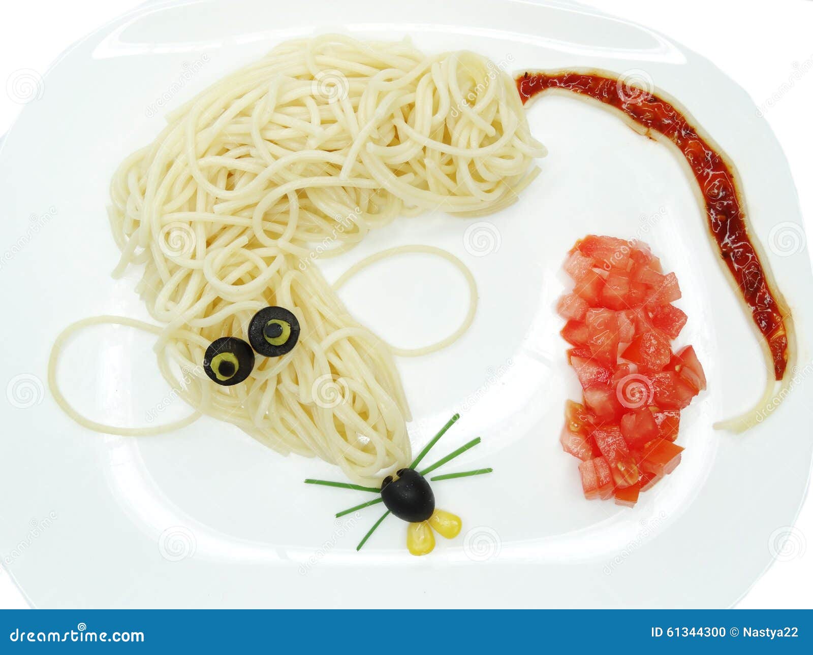 Creative Vegetable Food Dinner Mouse Form Stock Photo - Image of ...