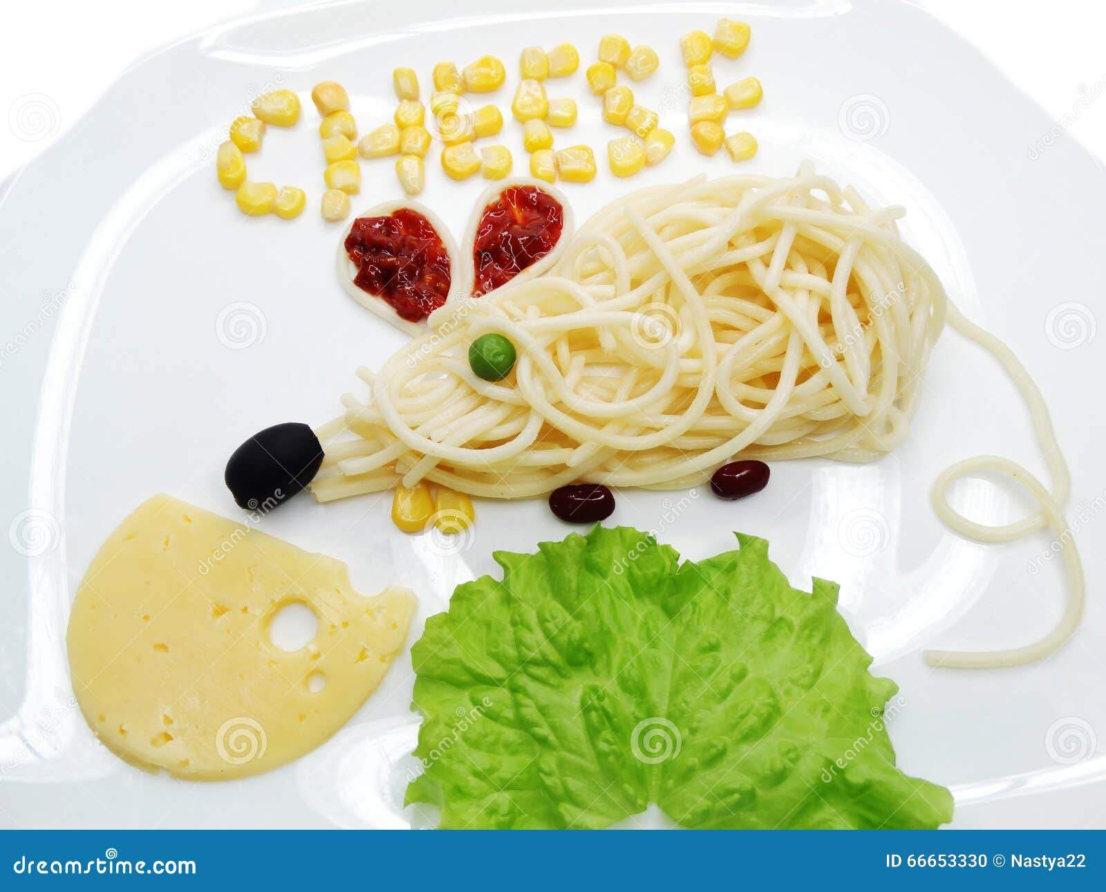 Creative Vegetable Food Dinner Mouse Form Stock Photo - Image of ...