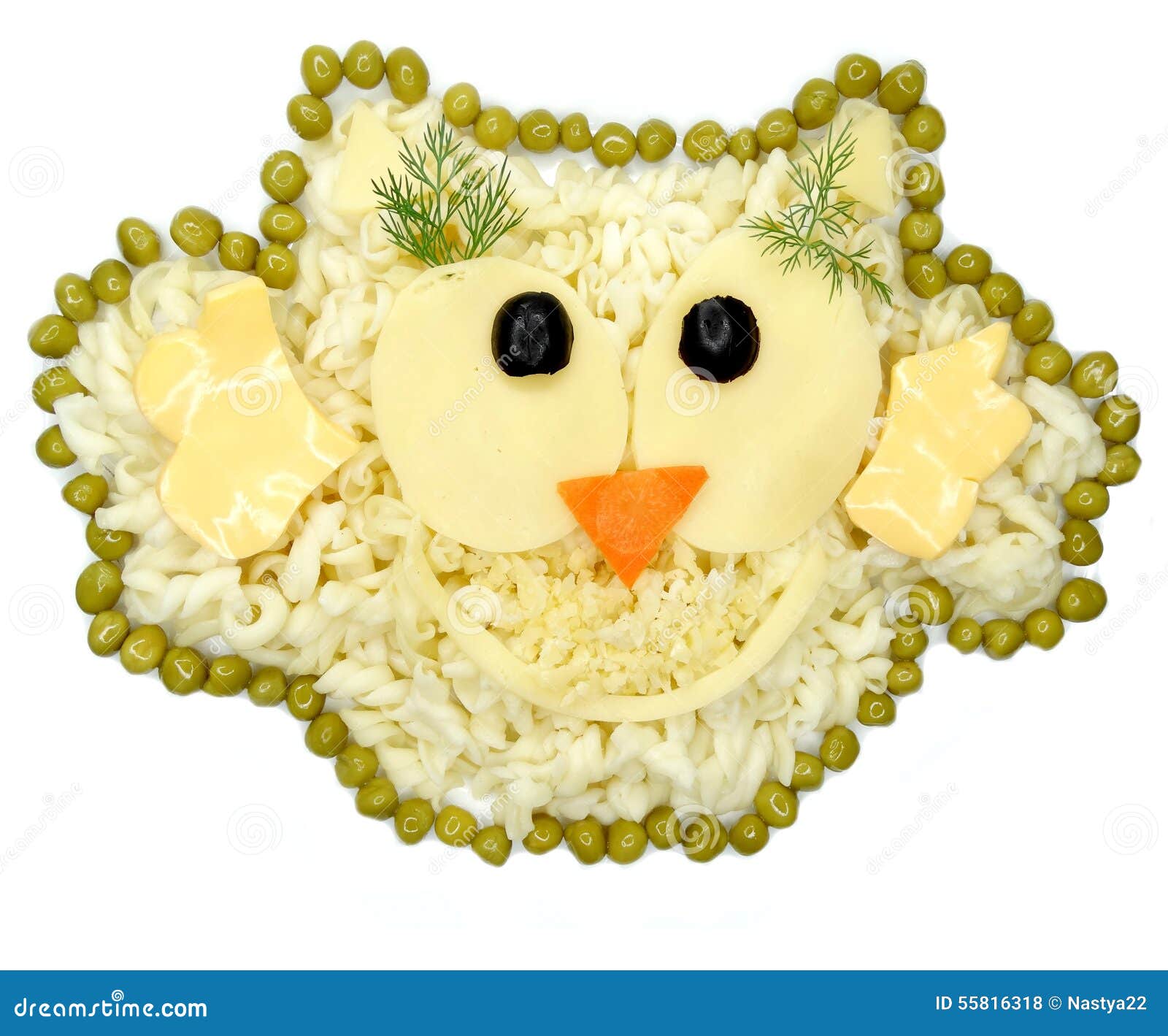 Creative Vegetable Food Dinner Owl Bird Form Stock Photo - Image of ...