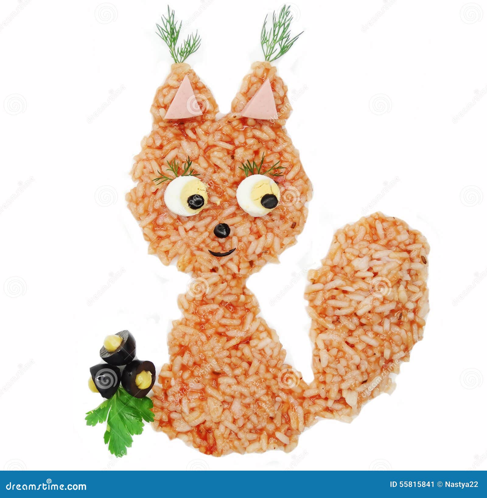 Creative Vegetable Food Dinner Squirrel Form Stock Image - Image of ...