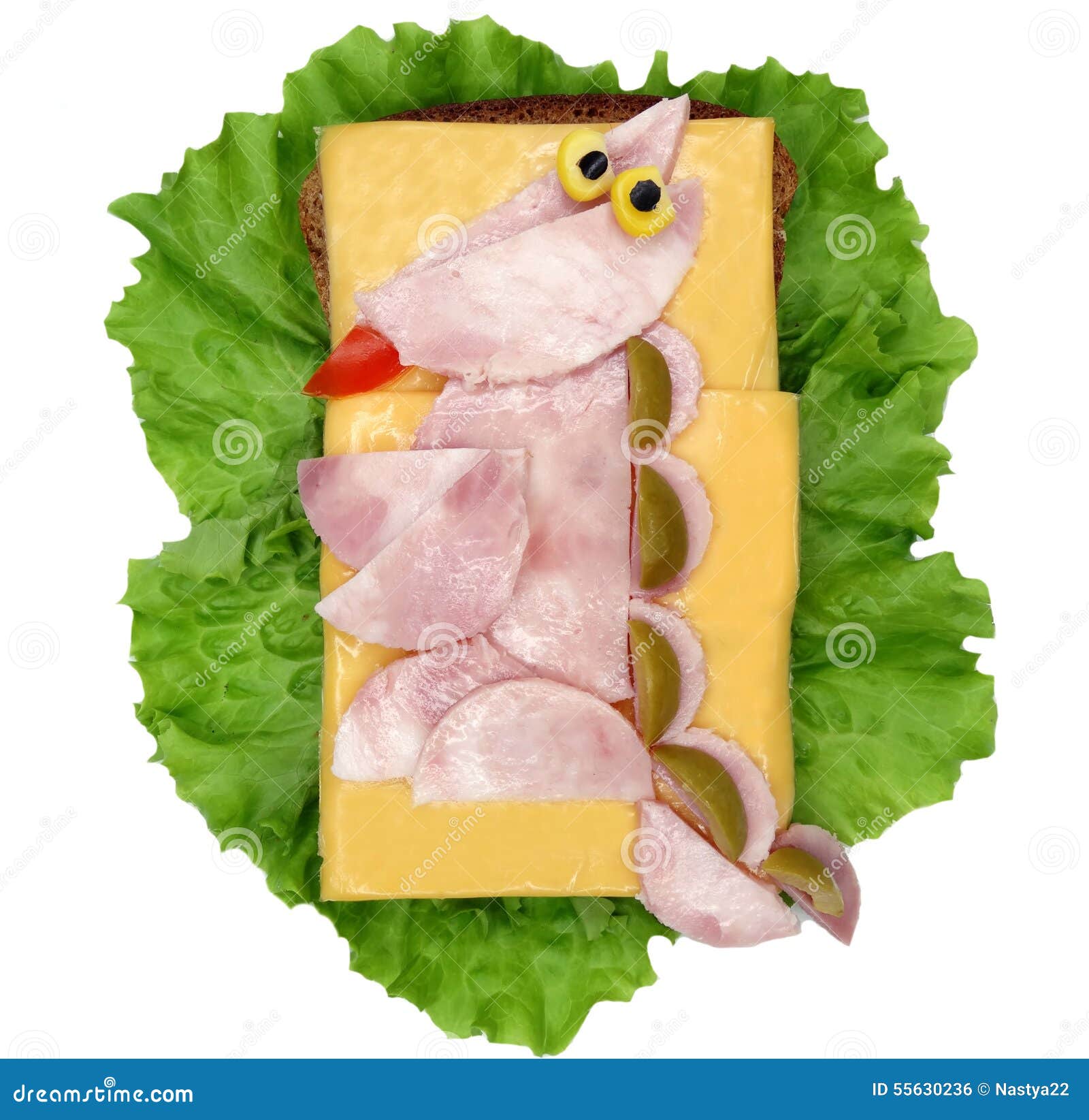 Crocodile Sandwich Sausage And Cucumber Stock Photo | CartoonDealer.com ...