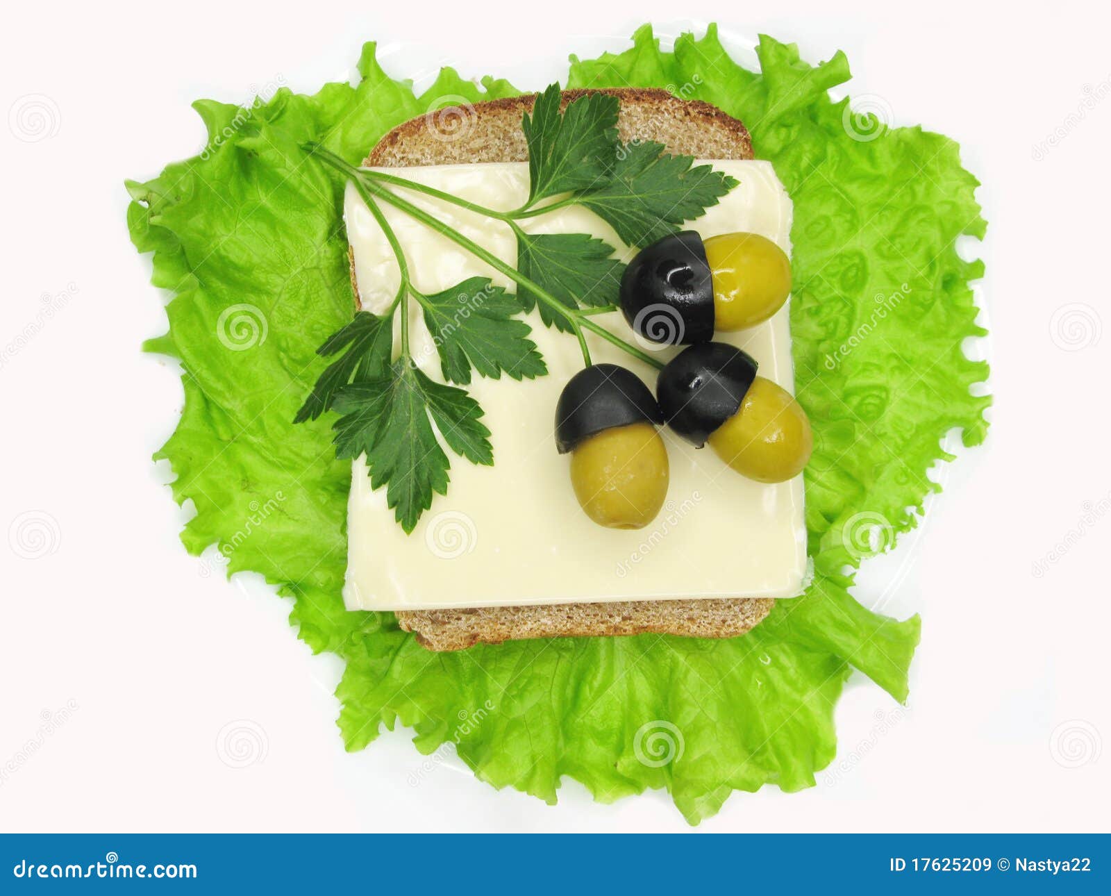 Creative Vegetable Sandwich with Cheese and Olives Stock Image - Image ...