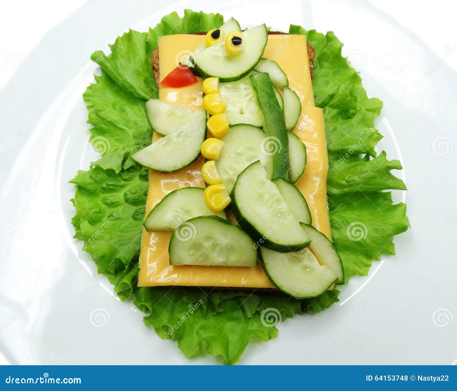 Crocodile Sandwich Sausage And Cucumber Stock Photo | CartoonDealer.com ...