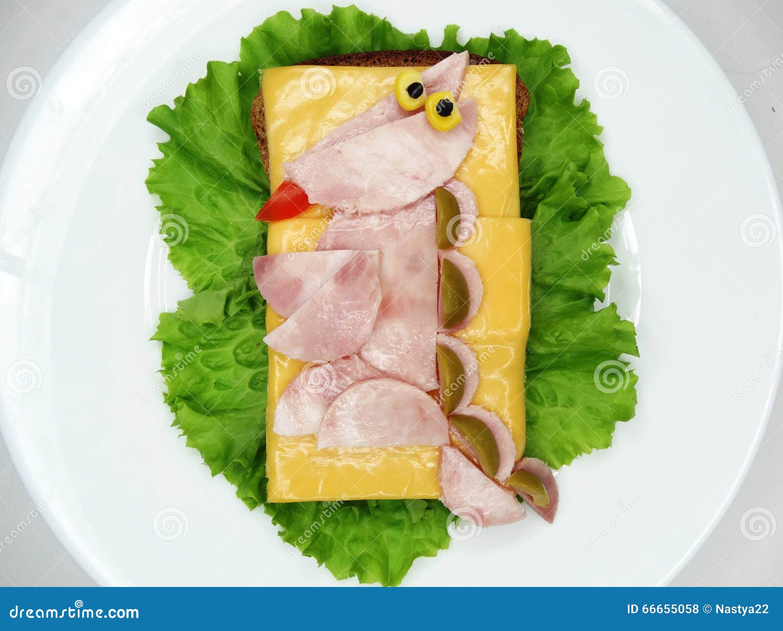 Crocodile Sandwich Sausage And Cucumber Stock Photo | CartoonDealer.com ...