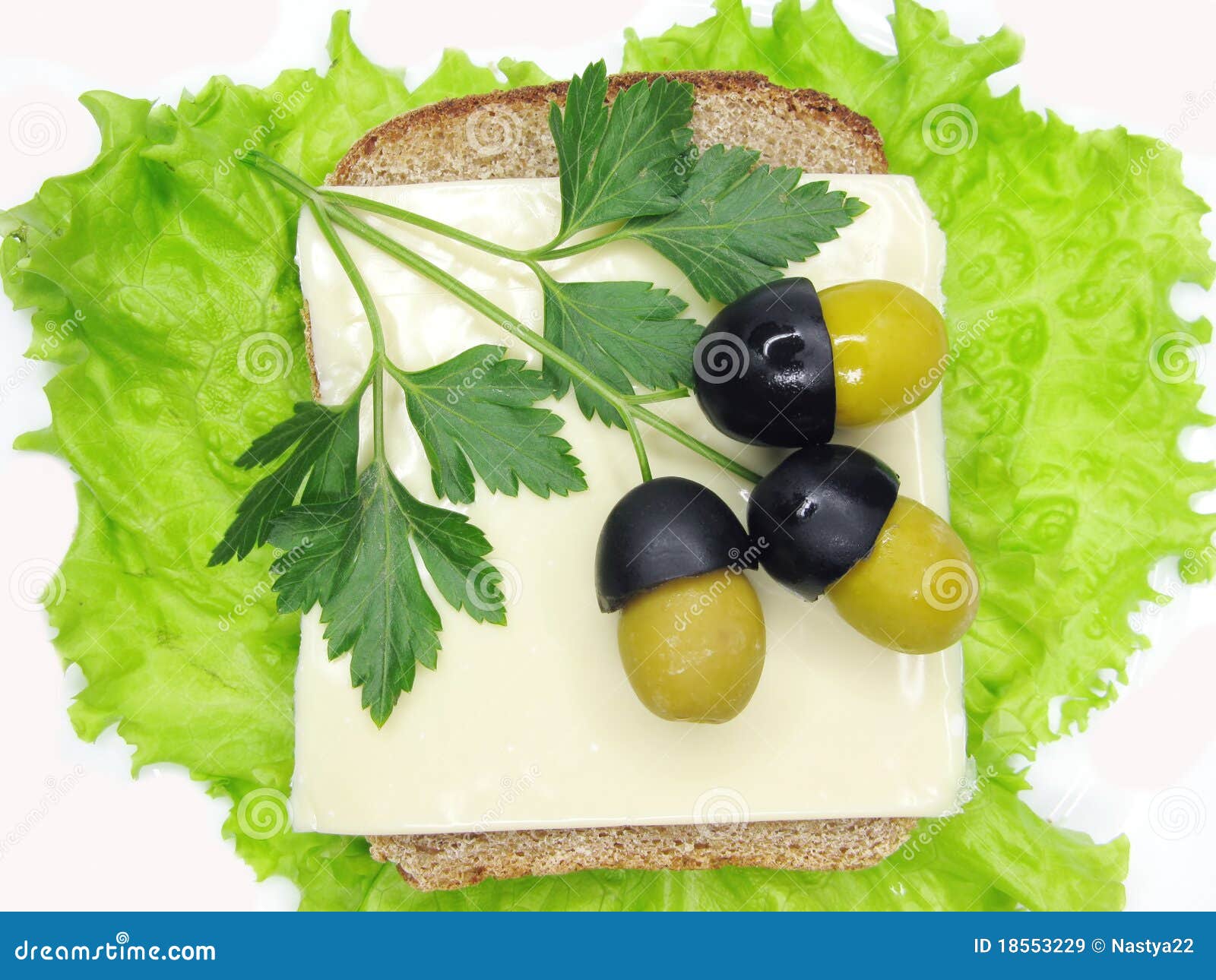 Creative Vegetable Sandwich with Olives Stock Image - Image of branch ...