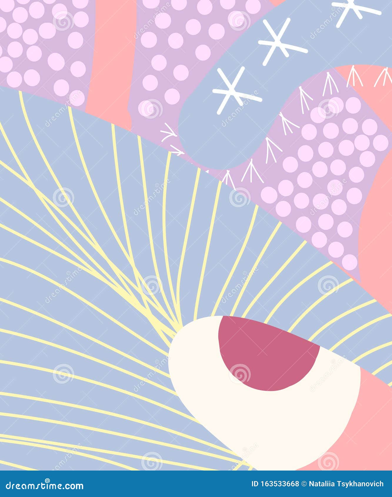 Artistic Header with Flowers and Leaves. Graphic Design Stock ...