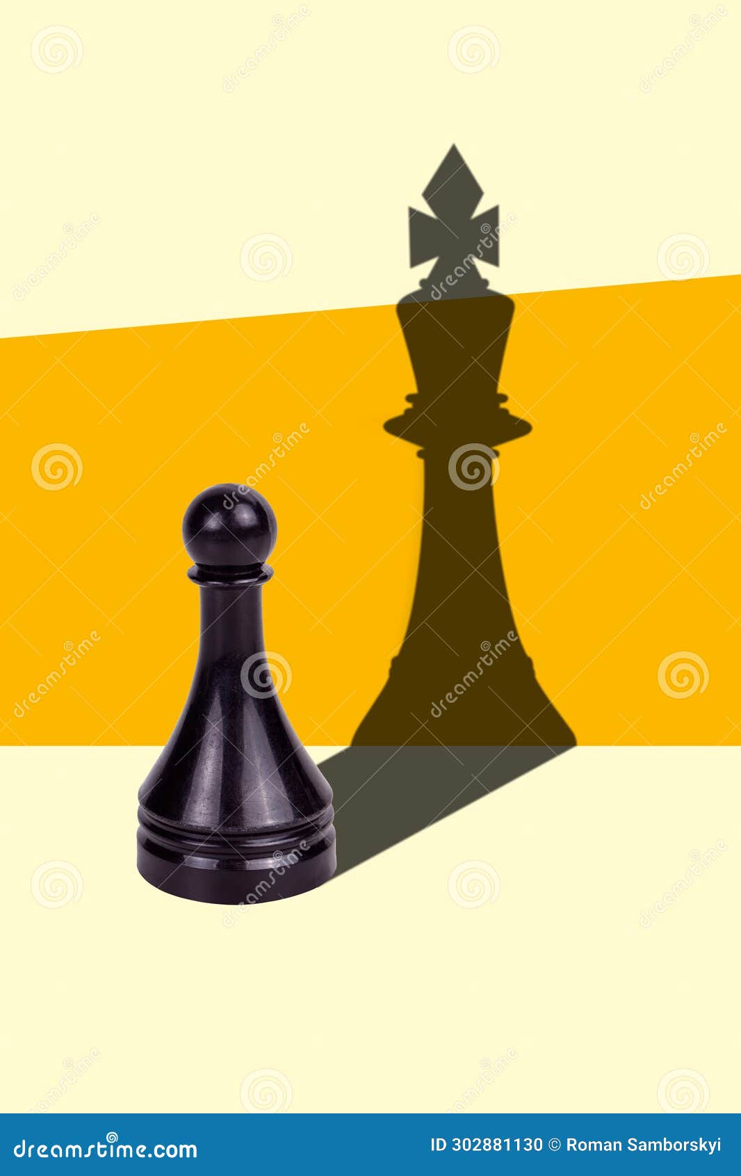 Creative Vertical Poster Collage Black Chess Elements Pawn King Shadow ...
