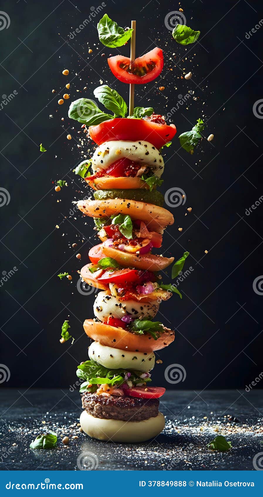 Creative Vertical Surreal Picture Unusual Poster Human Facial Elements ...