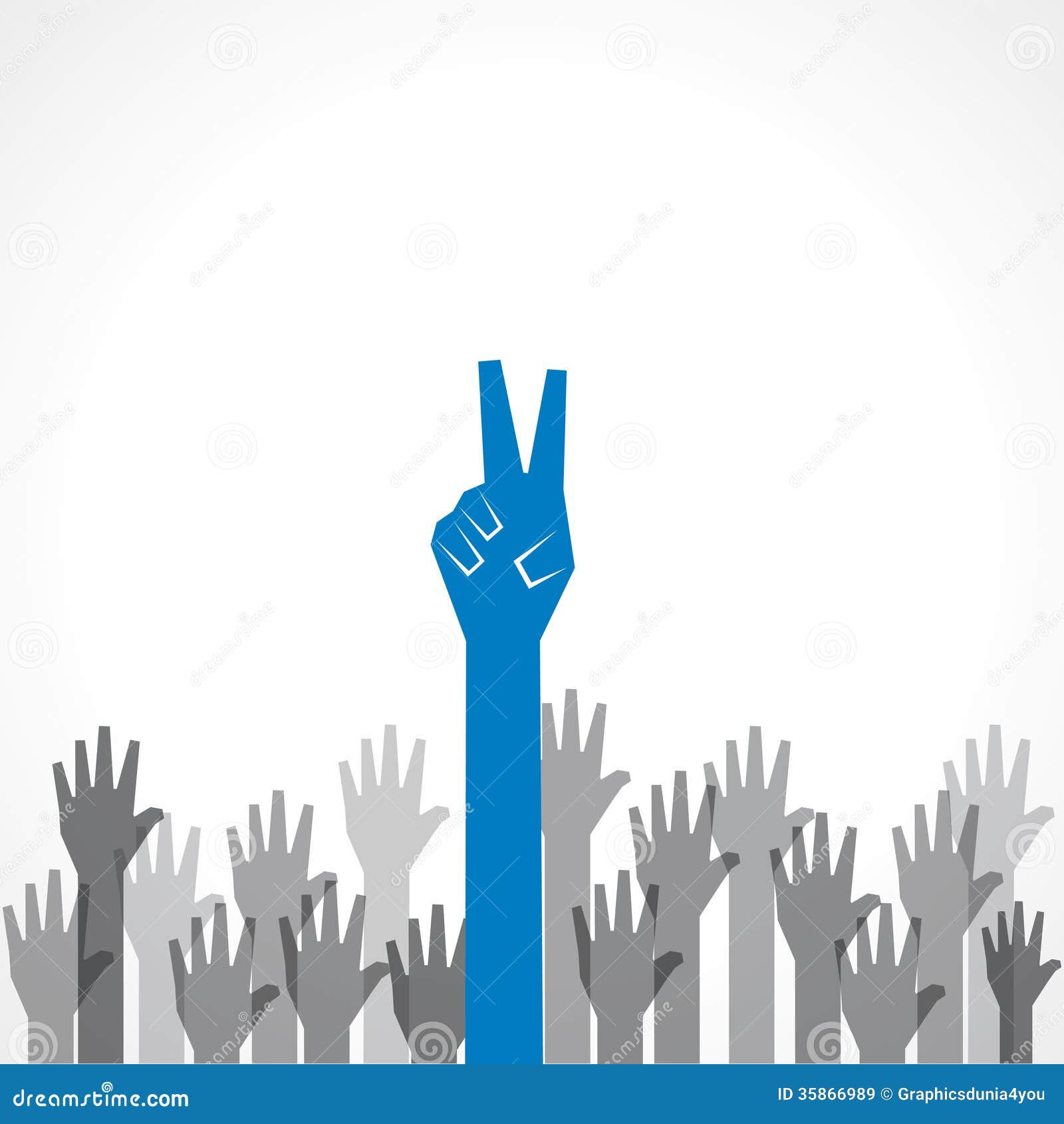 Creative Victory Hand Background Stock Vector - Illustration of help ...