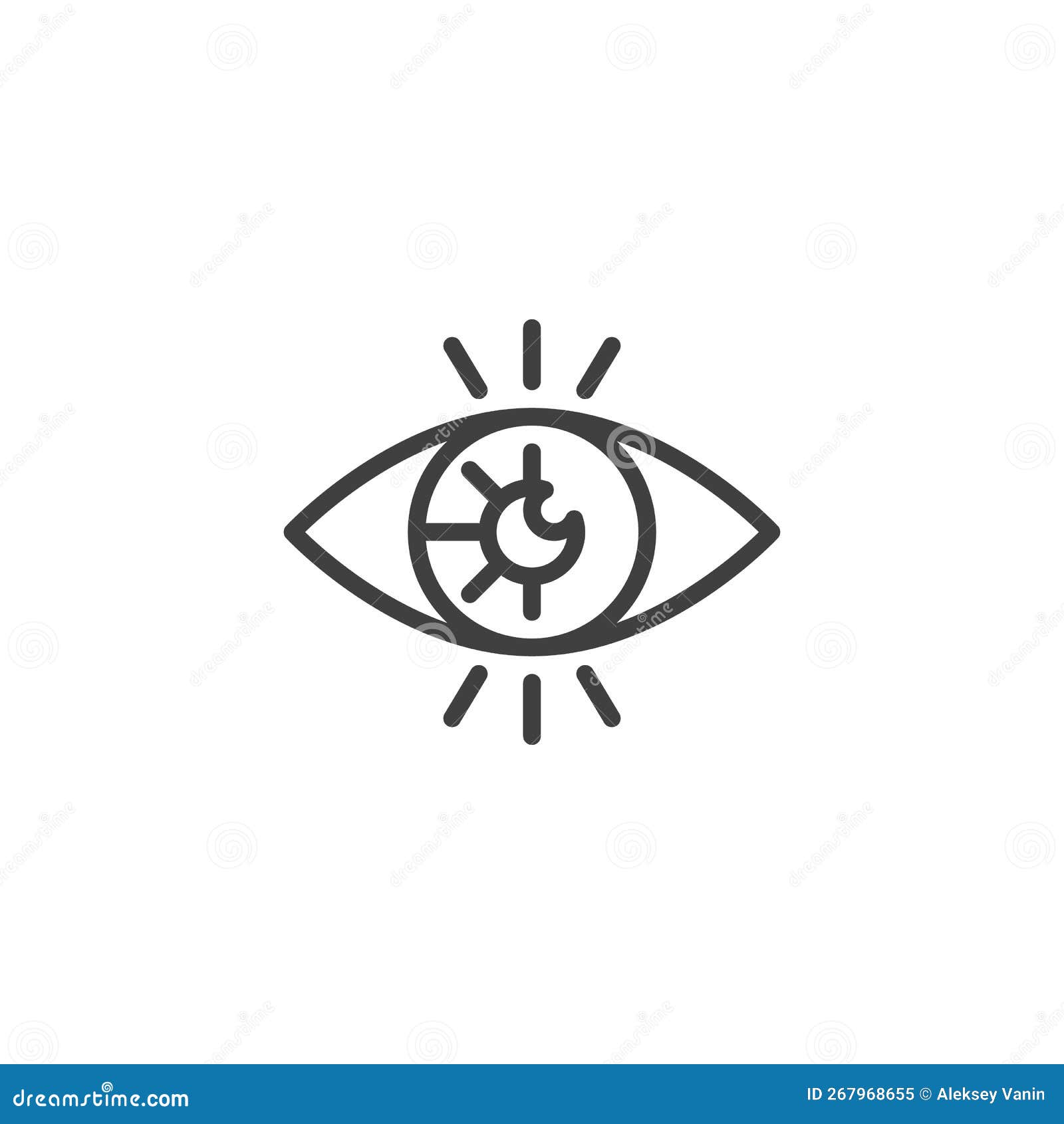 Creative vision line icon stock illustration. Illustration of abstract ...