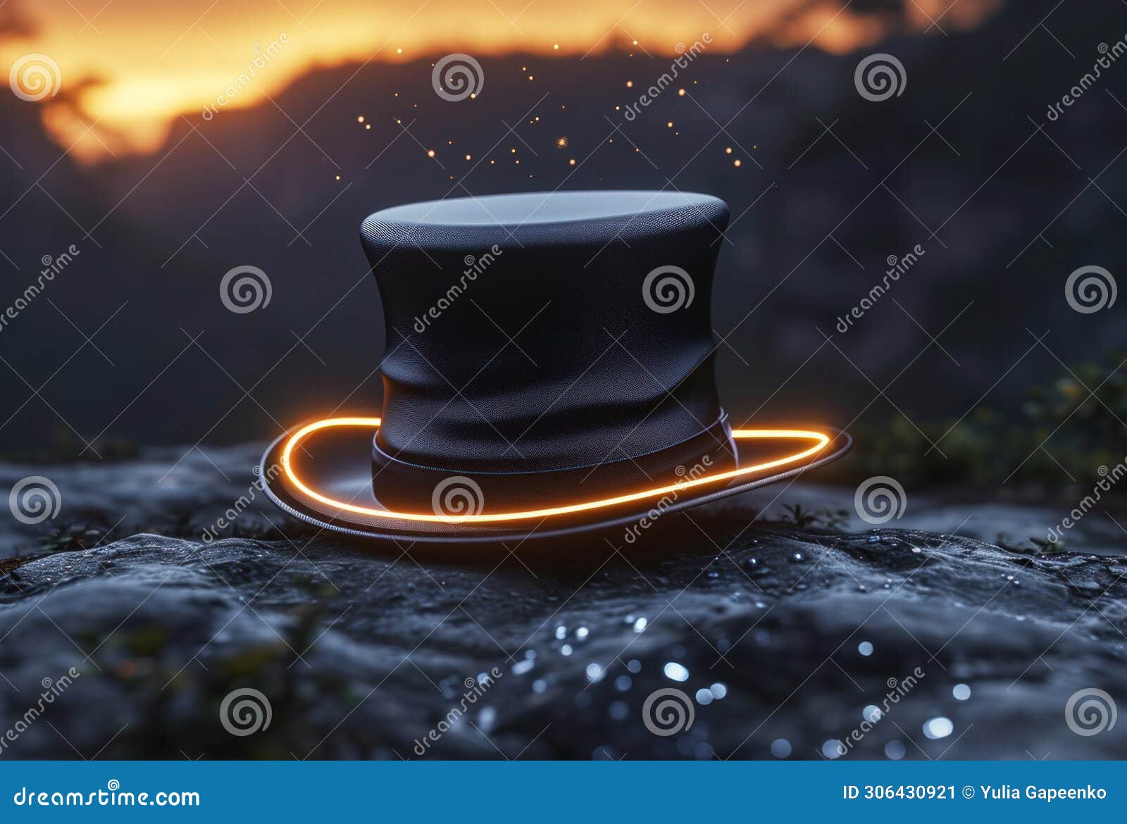 Creative Vision, Magic, Miracles by Magician in a Top Hat Stock Image ...