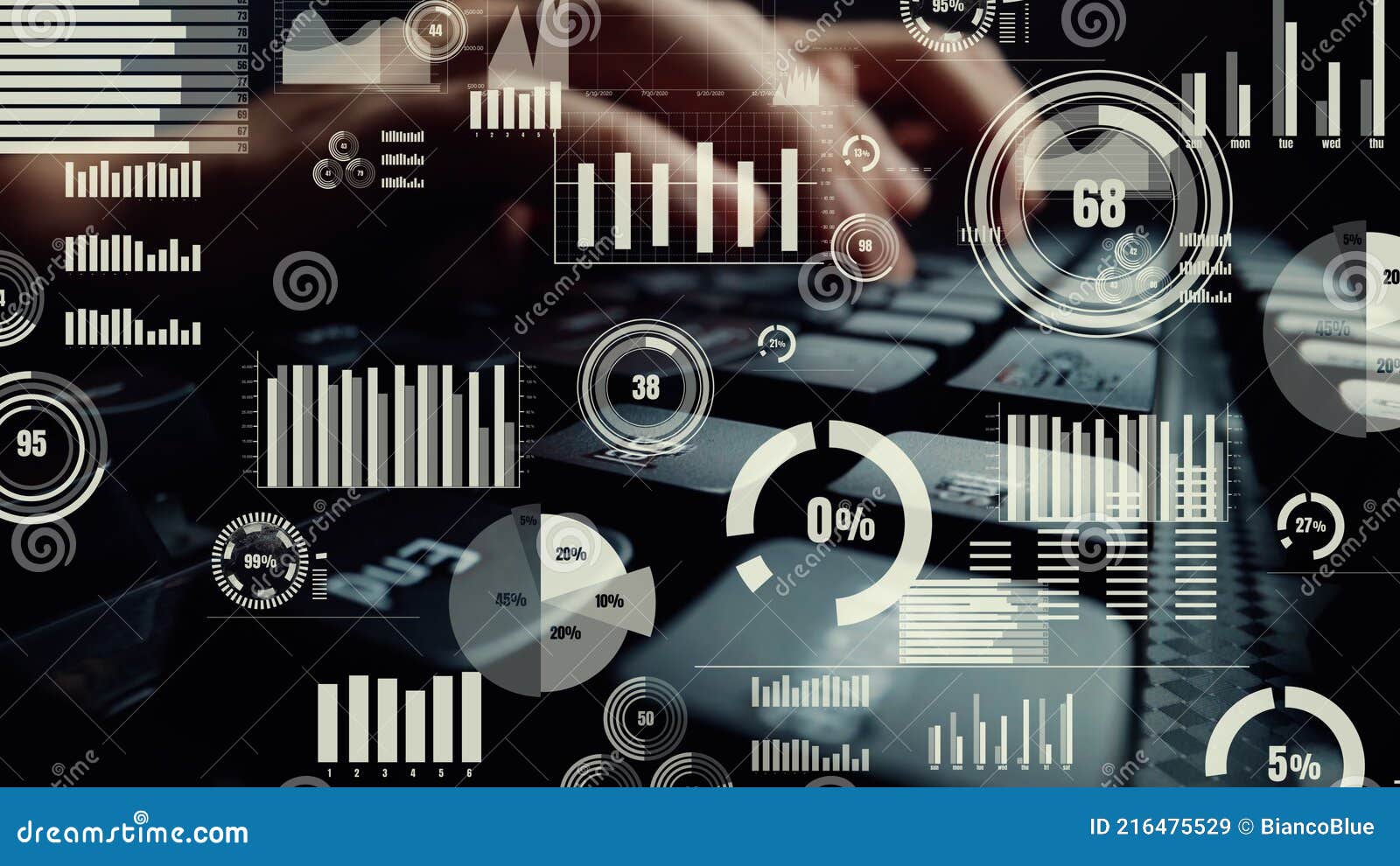 Creative Visual of Business Big Data and Finance Analysis on Computer ...