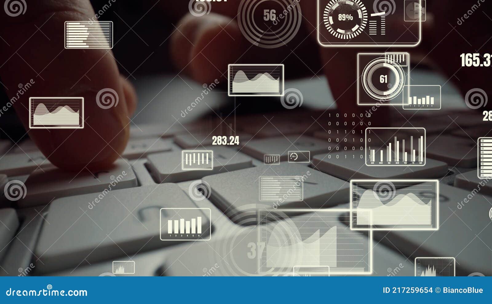 Creative Visual of Business Big Data and Finance Analysis on Computer ...