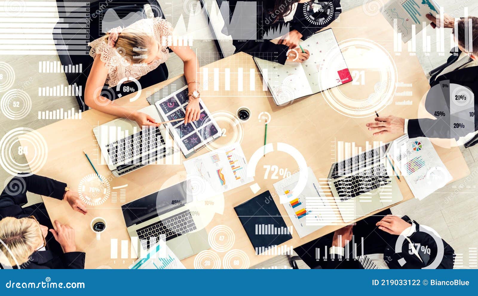 Creative Visual of Business People in Corporate Staff Meeting Stock ...