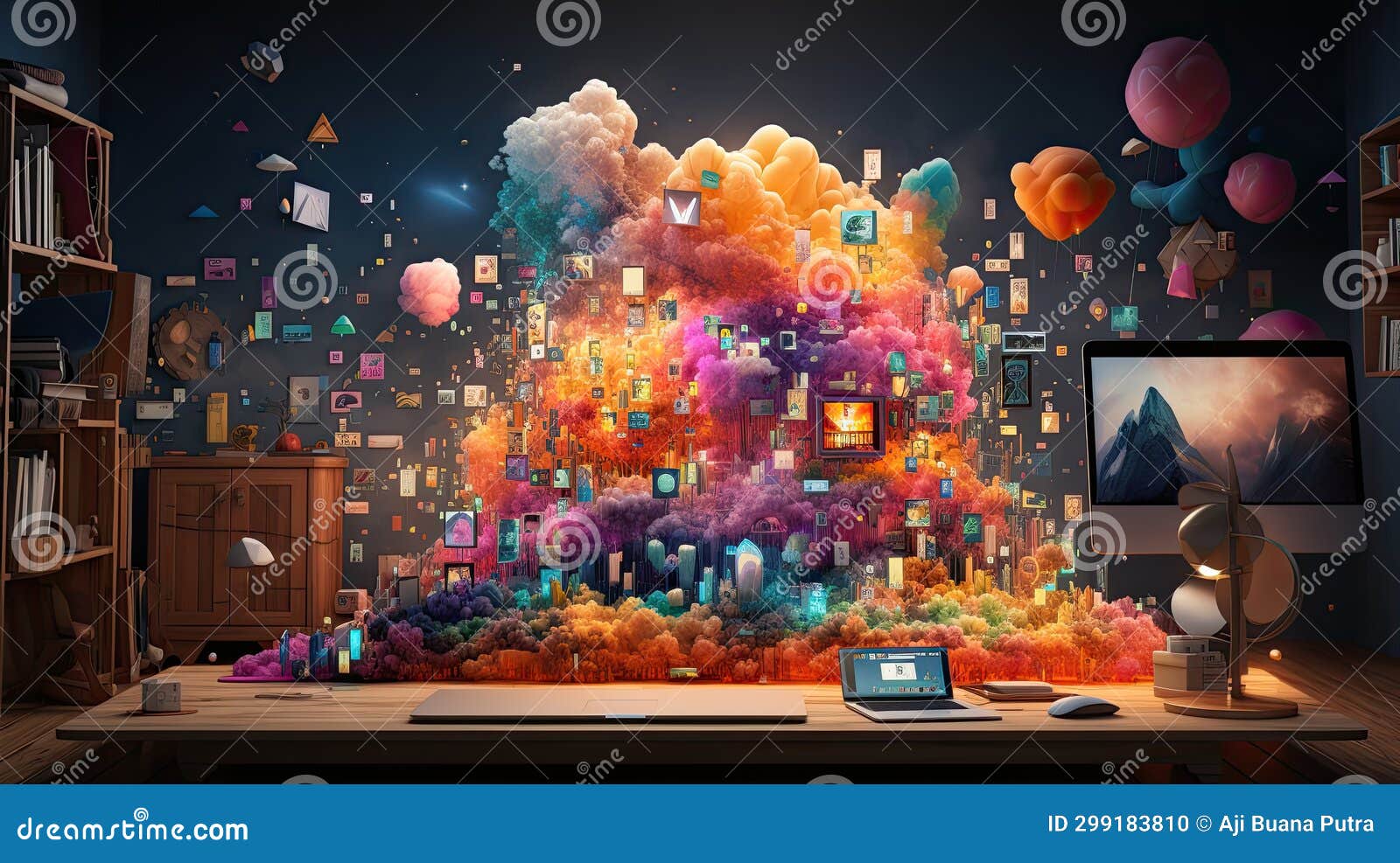 Creative Visual of Software and App for Gadget Applications. User ...