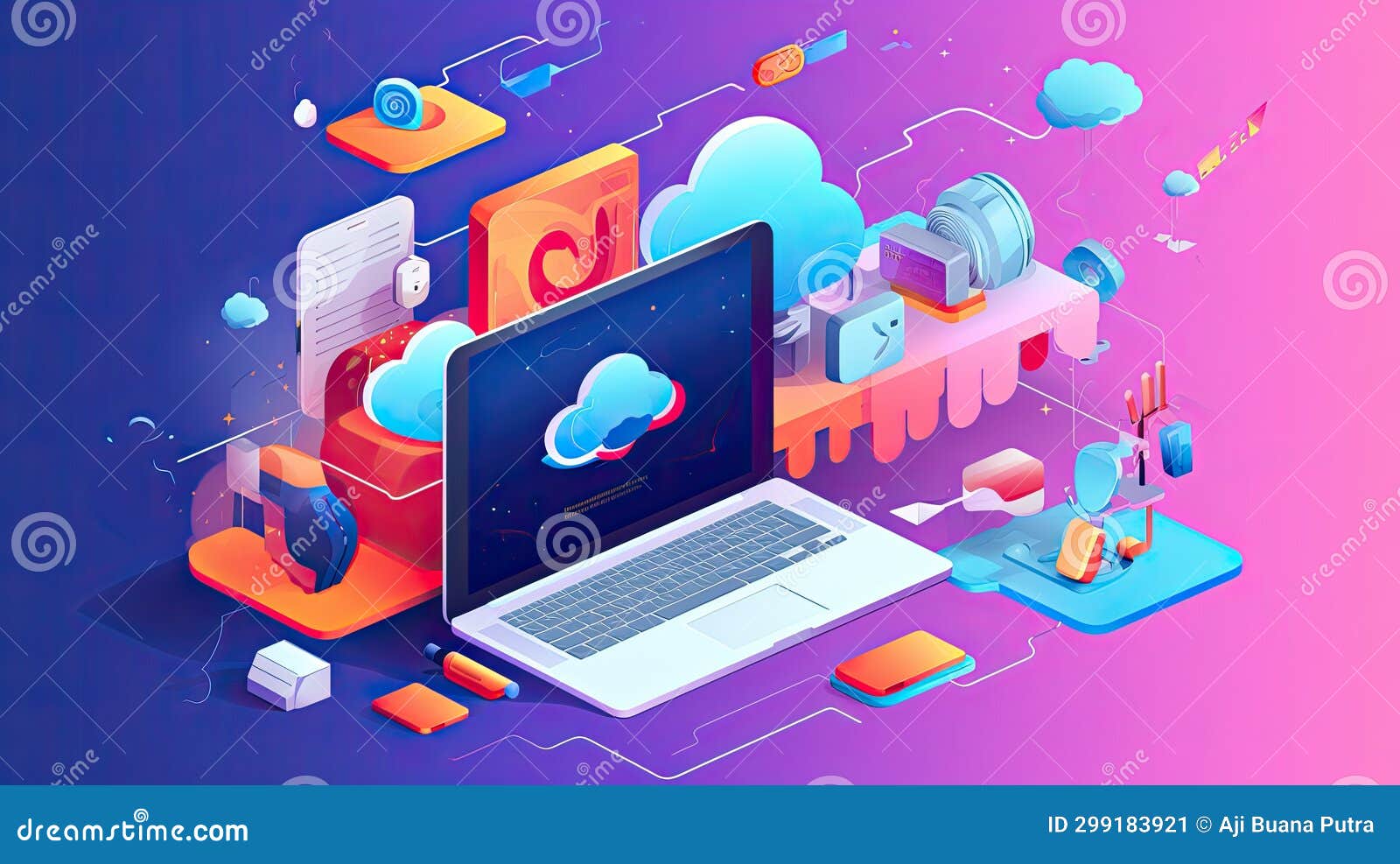 Creative Visual of Software and App for Gadget Applications. User ...