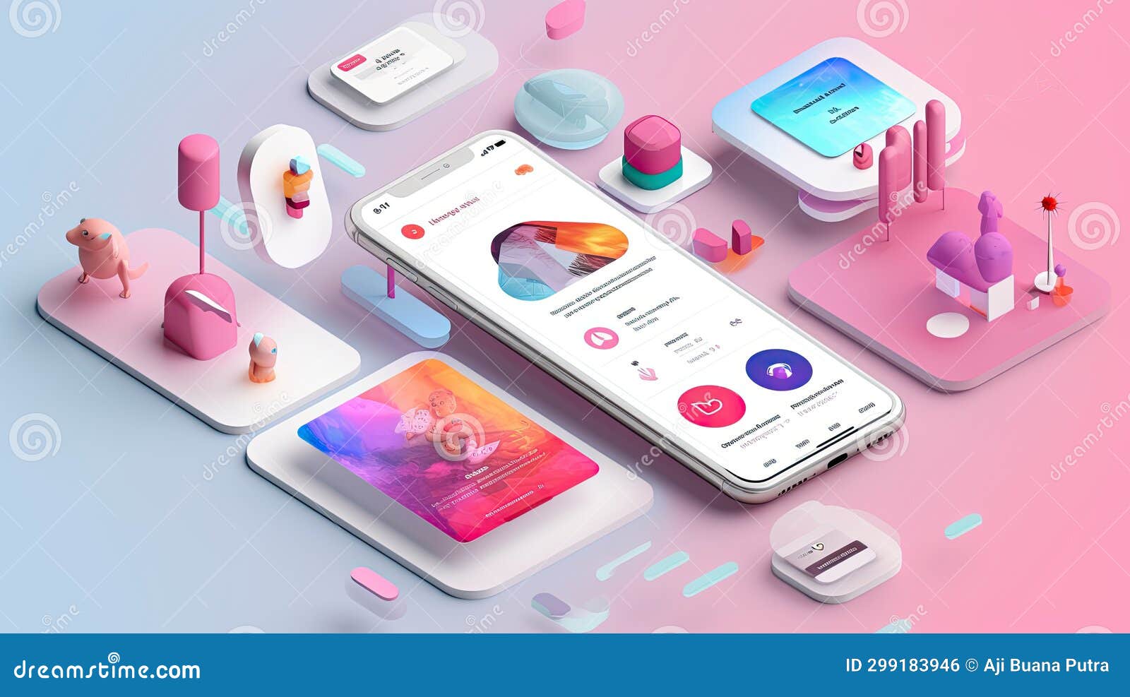 Creative Visual of Software and App for Gadget Applications. User ...