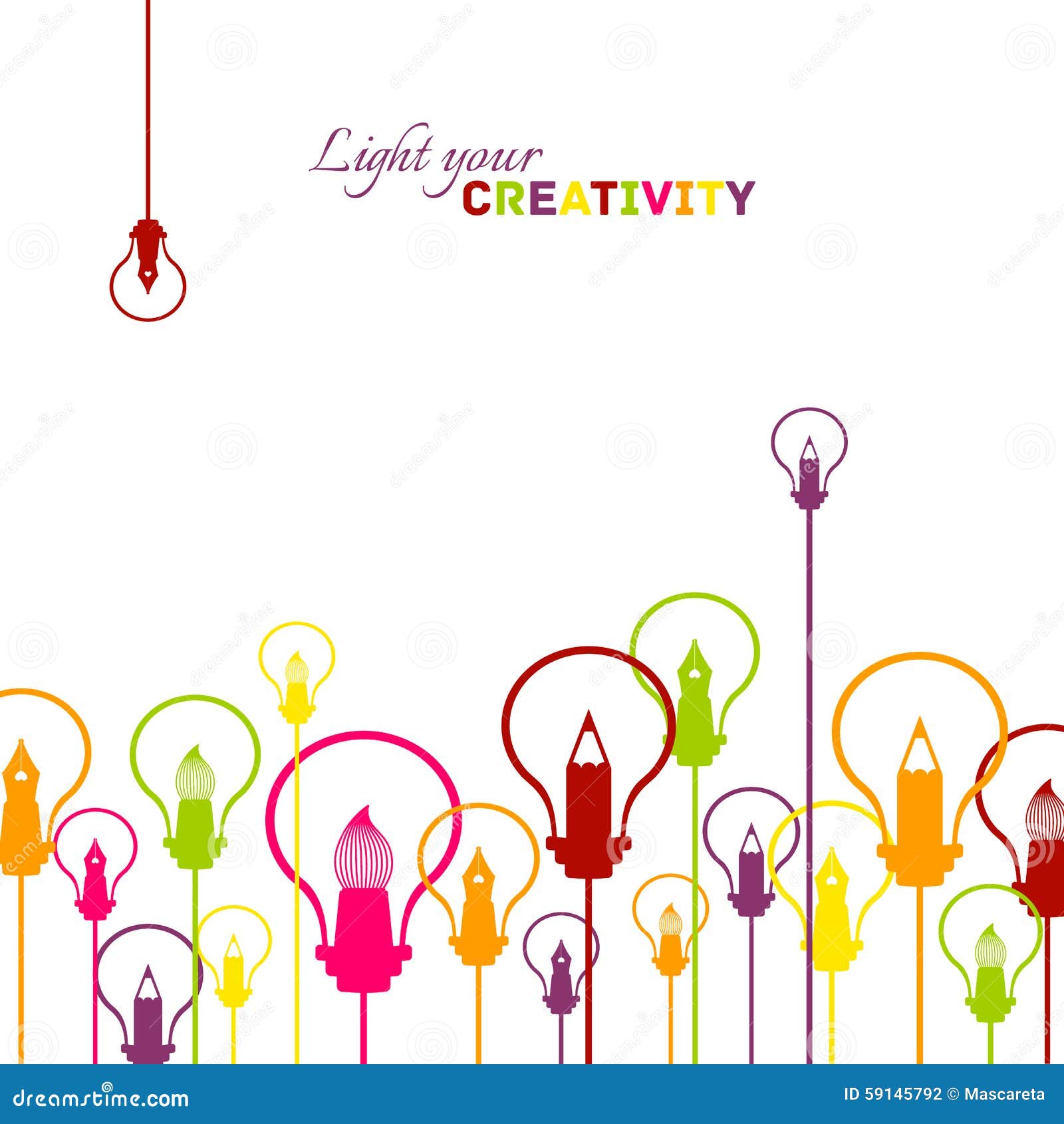 Creative Visualisation of Light Bulbs and Graphic Stock Vector ...