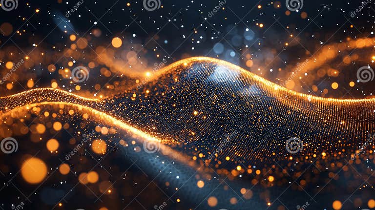 Creative Visualization of AI Algorithm Dynamics Stock Illustration ...