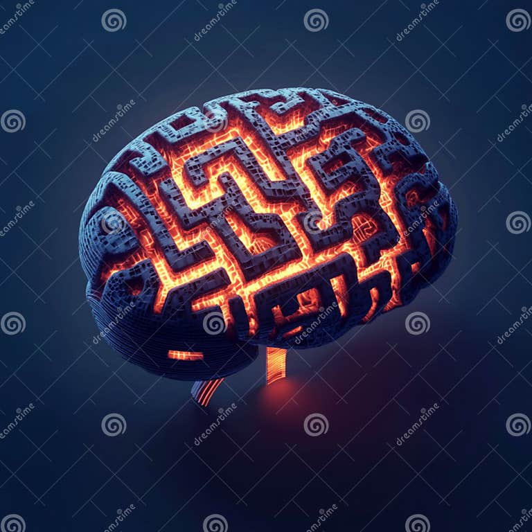 A Creative Visualization of a Brain Constructed As a Maze with ...