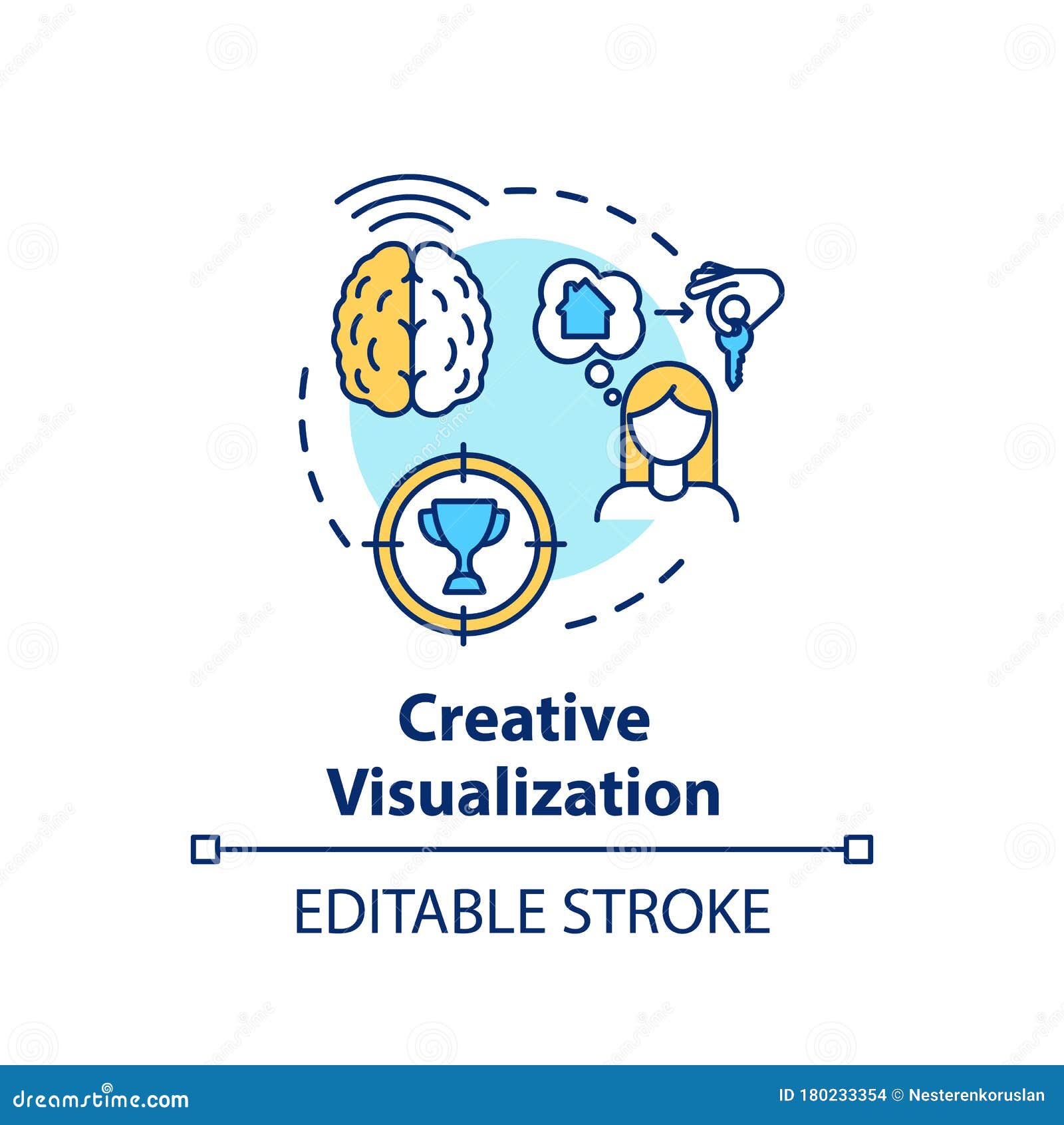 Creative Visualization Concept Icon Stock Vector - Illustration of ... Creative Visualization Concept Icon Stock Vector - Illustration of ...