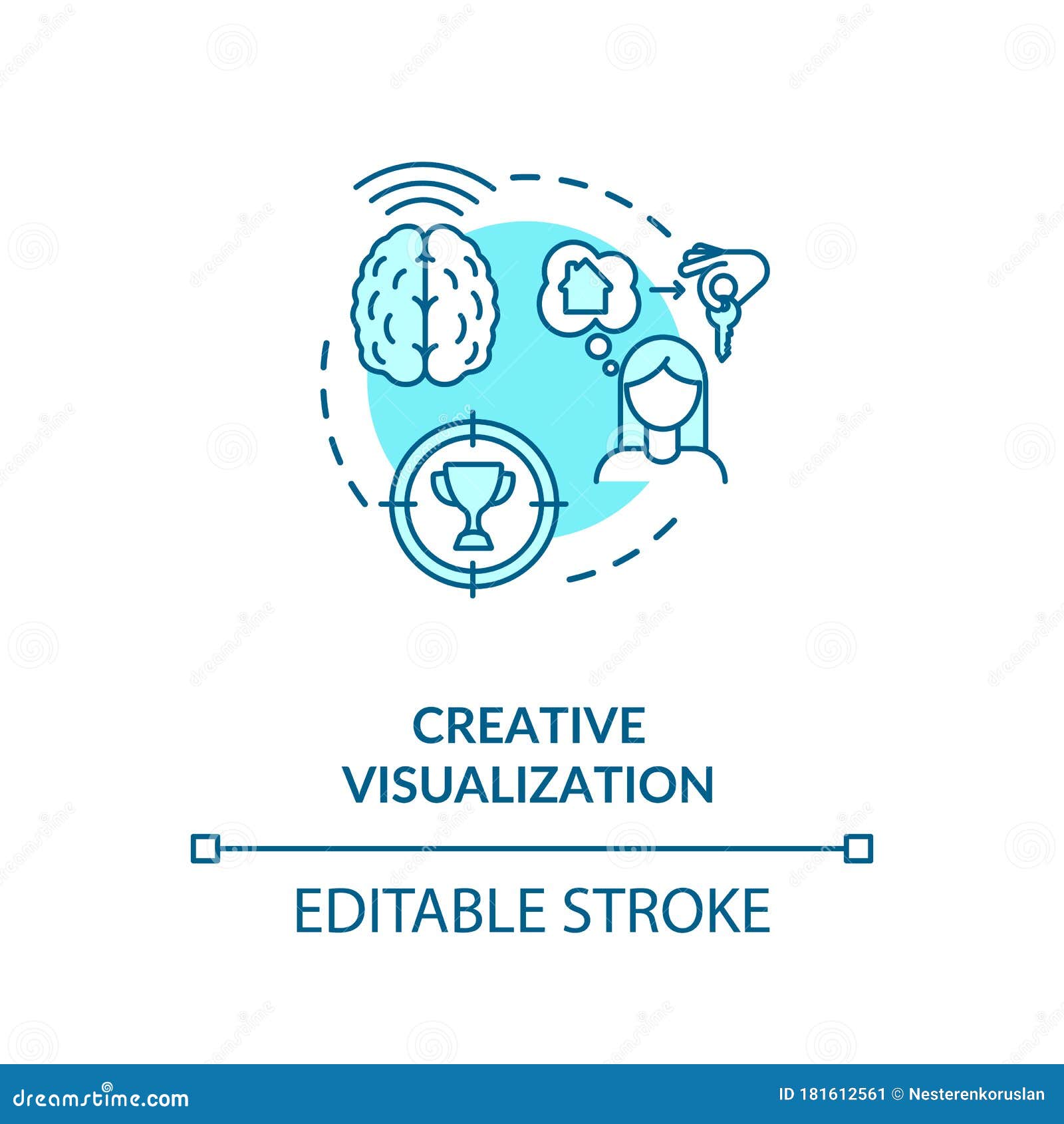 Creative Visualization Concept Icon Stock Vector - Illustration of ...