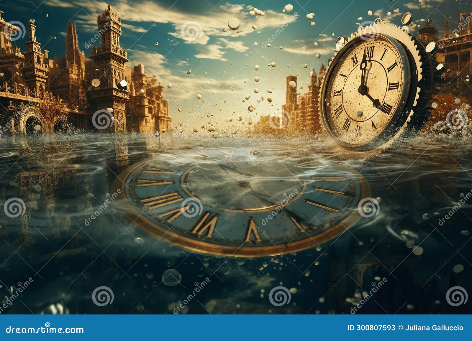 Fluid dimension of time stock illustration. Illustration of concept ...