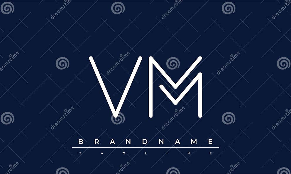 Creative VM Letter Initial Logo Vector Image Stock Vector ...