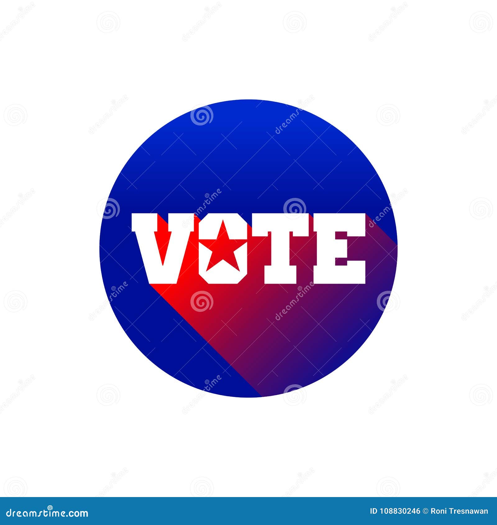 Creative Vote Pin Star Graphic Design Stock Vector - Illustration of ...