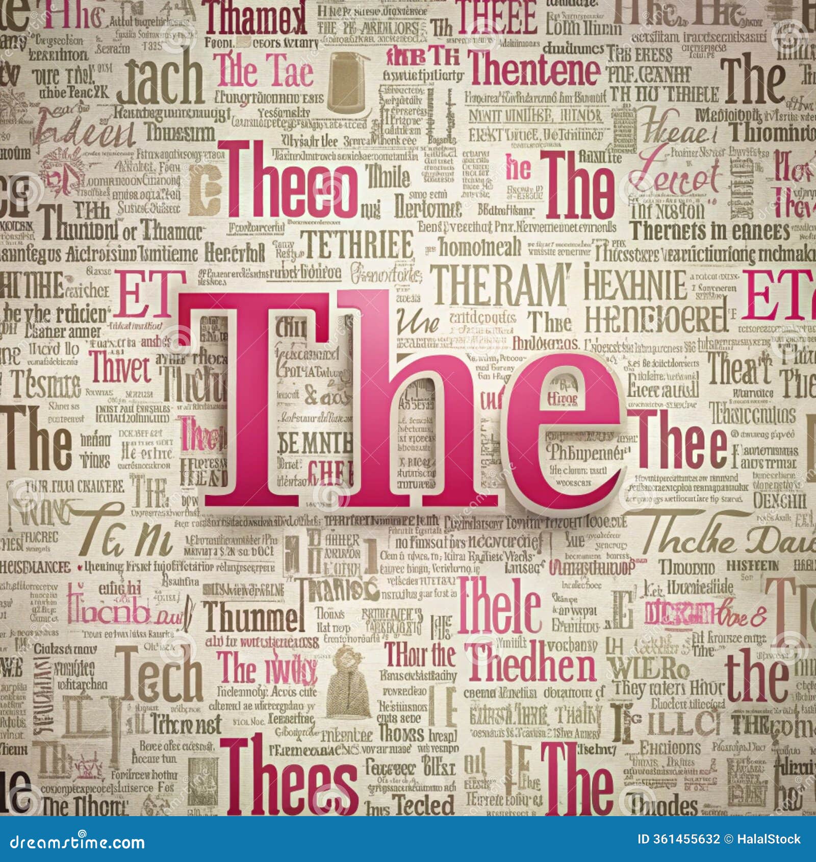 Creative Wallpaper with the Word "the Word" As Text-based Design Stock ...