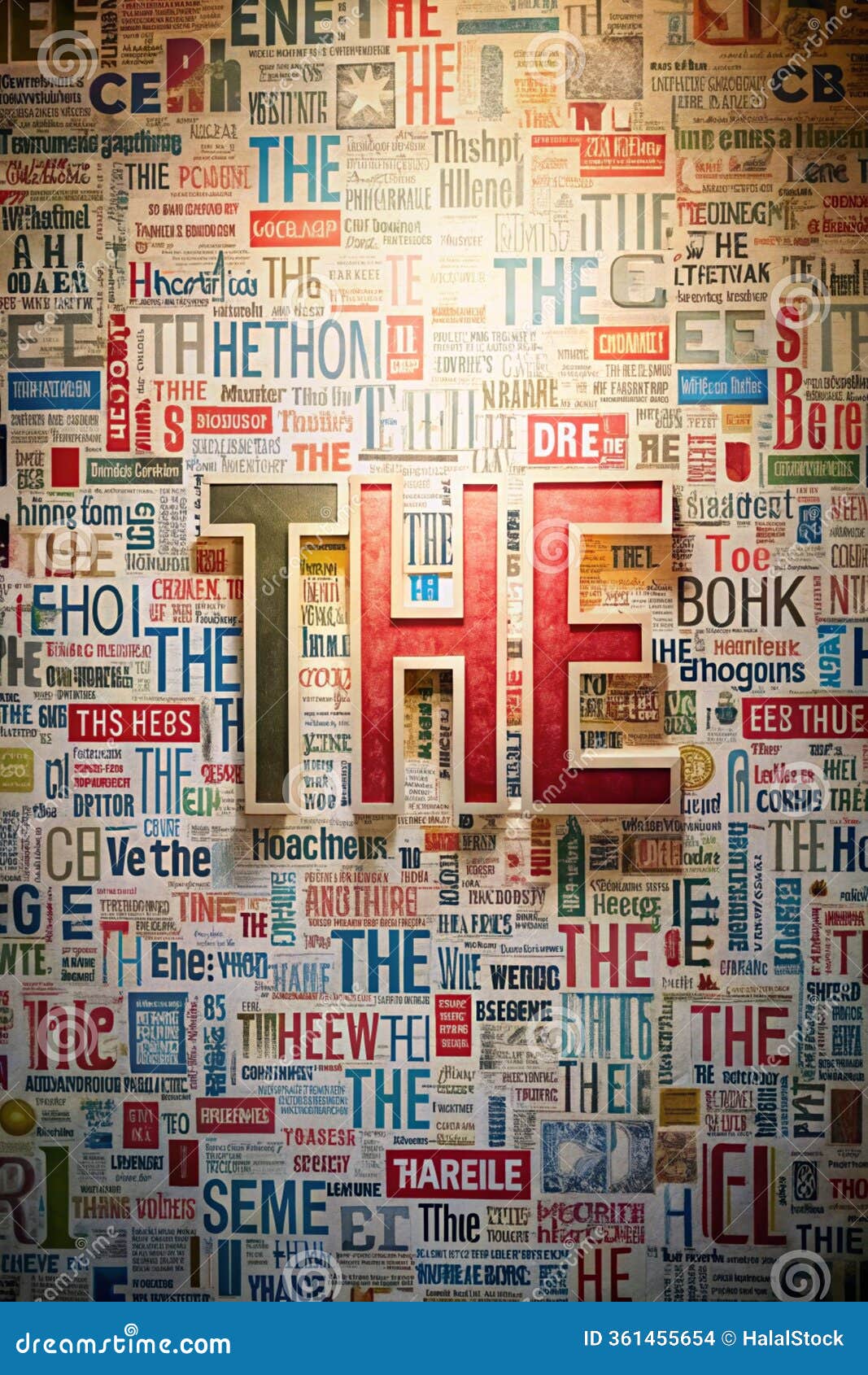 Creative Wallpaper with the Word "the Word" As Text-based Design Stock ...
