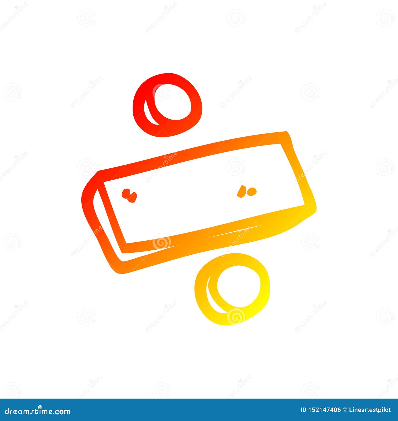 A Creative Warm Gradient Line Drawing Cartoon Divide Symbol Stock ...