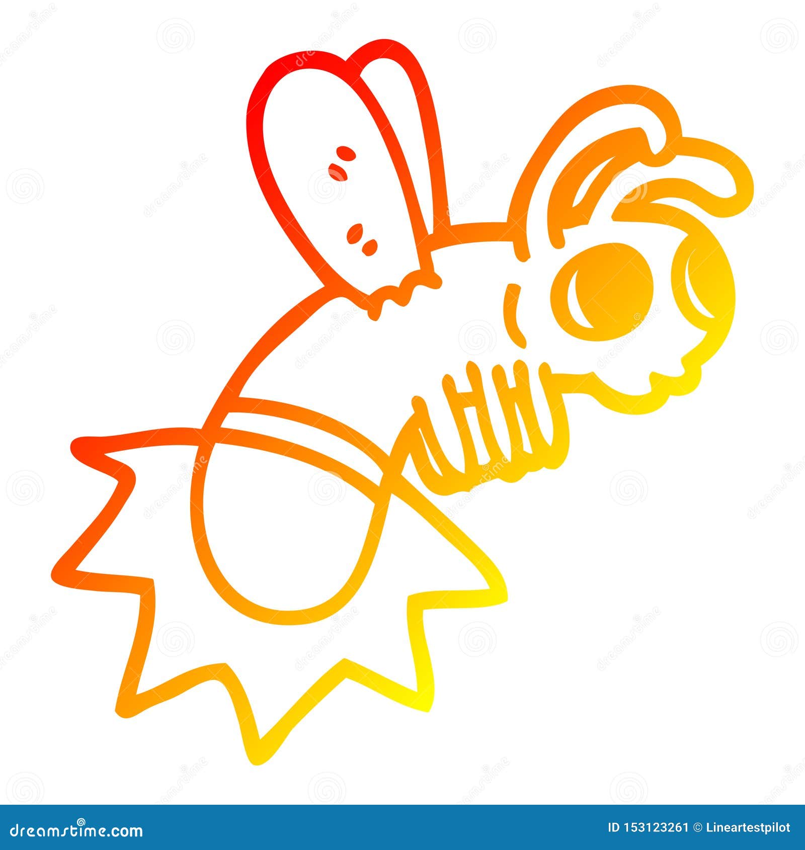 A Creative Warm Gradient Line Drawing Cartoon Glow Bug Stock Vector ...