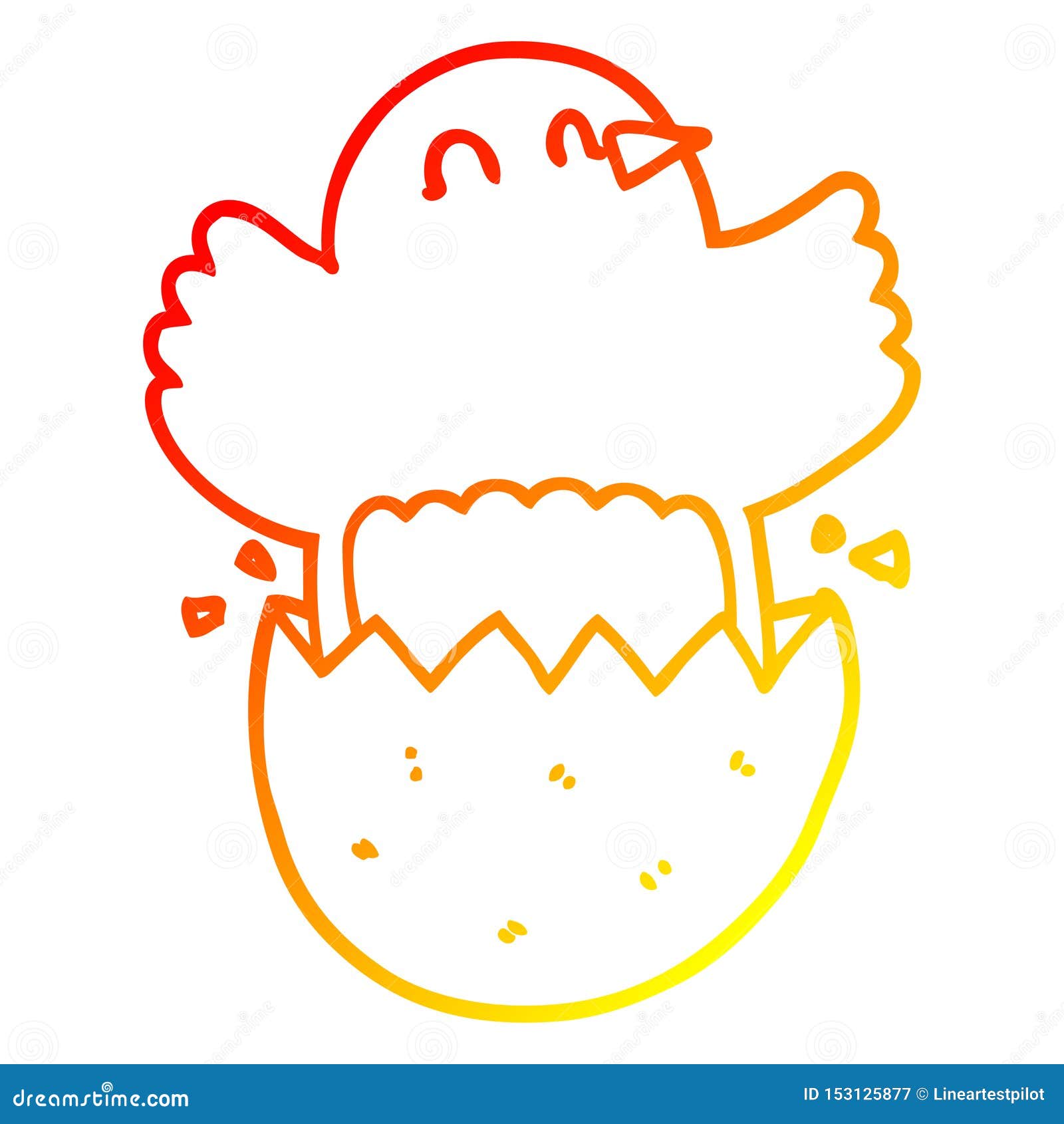 Hatching Chicken. Cartoon Baby Chick Birthday Step-by-step Process ...