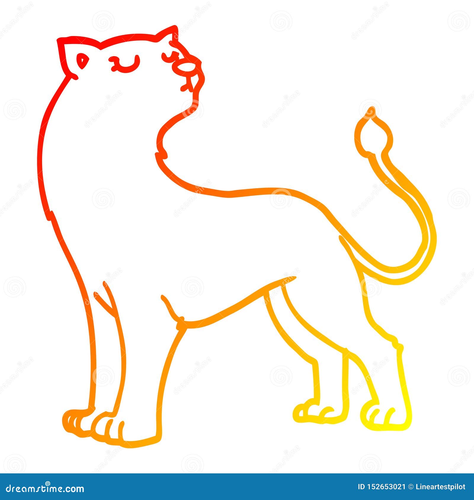 Cartoon Lioness Mother And Her Teenage Sone Fairy Tale Illustration ...