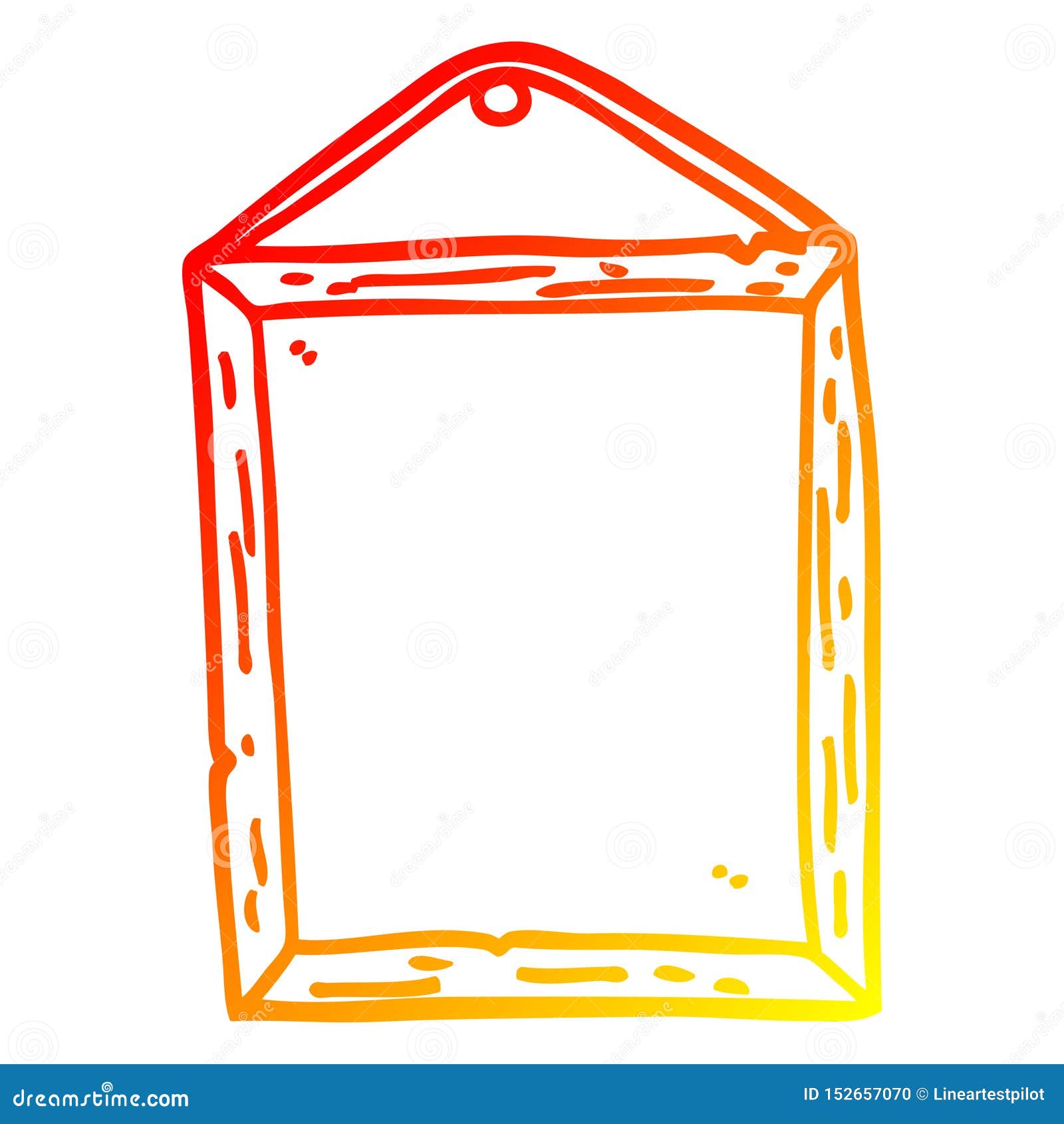A Creative Warm Gradient Line Drawing Cartoon Picture Frame Stock ...
