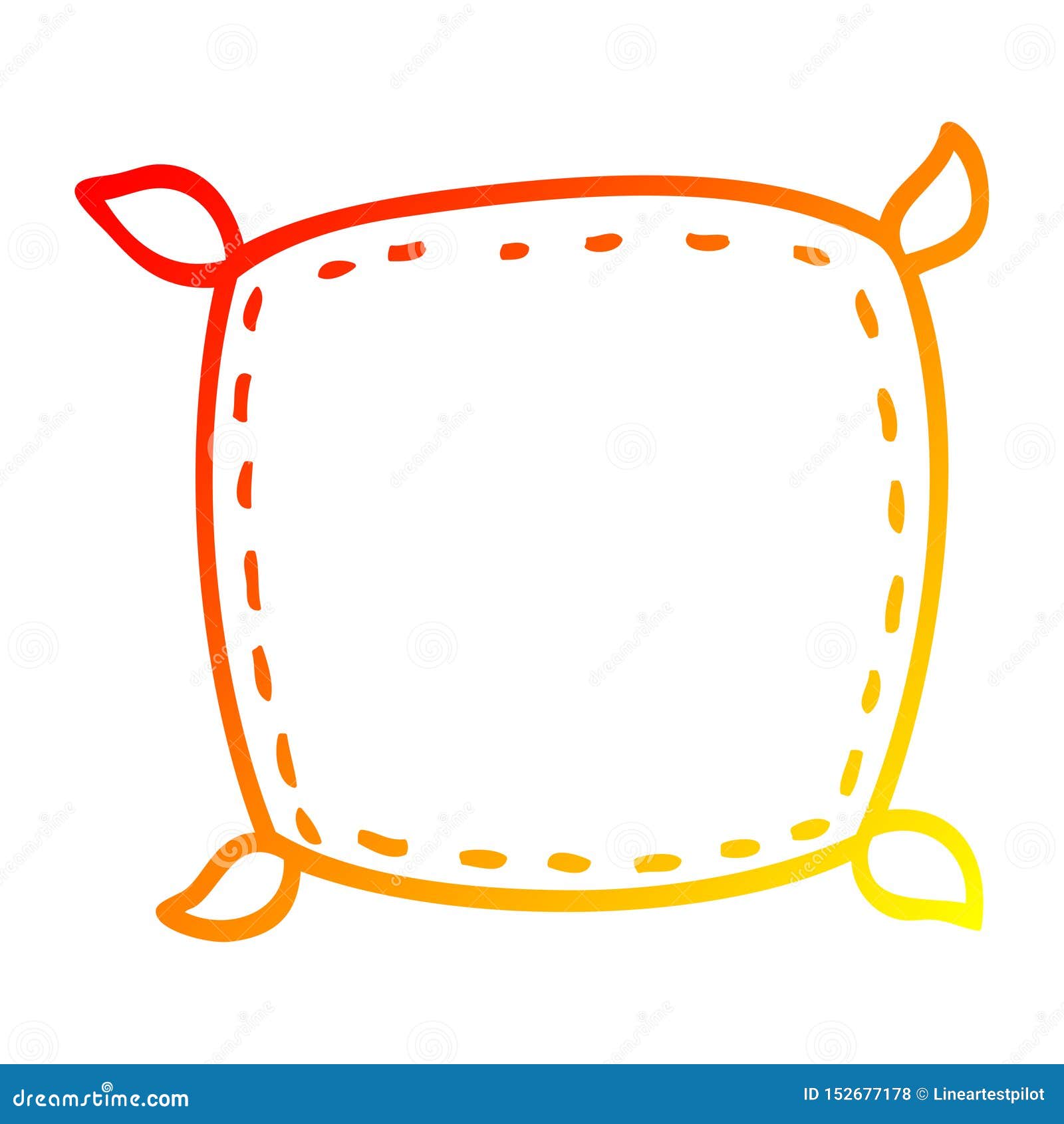 A Creative Warm Gradient Line Drawing Cartoon Plain Cushion Stock ...