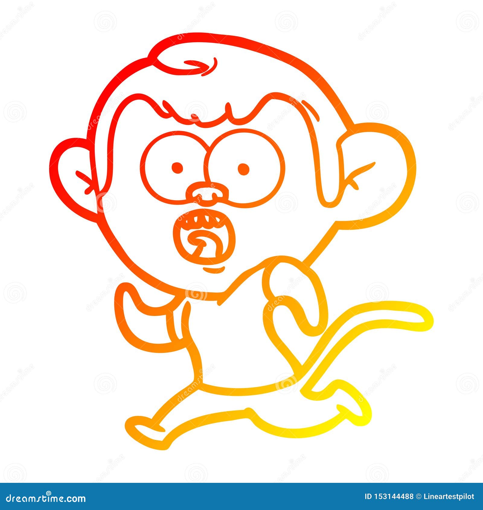 Running Monkey Cartoon. Vector Illustration | CartoonDealer.com #72085666