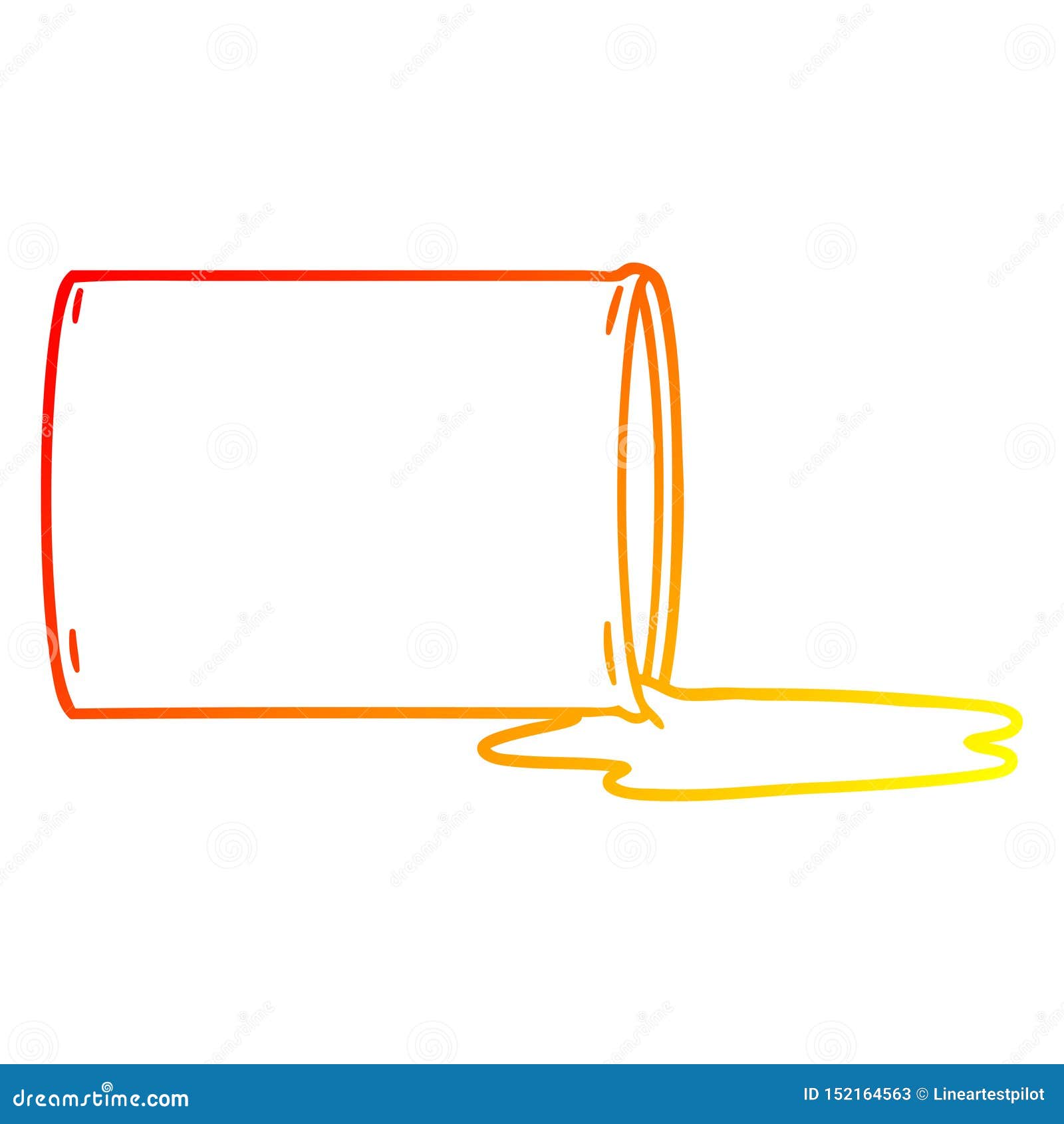 A Creative Warm Gradient Line Drawing Cartoon Toxic Waste Stock Vector ...