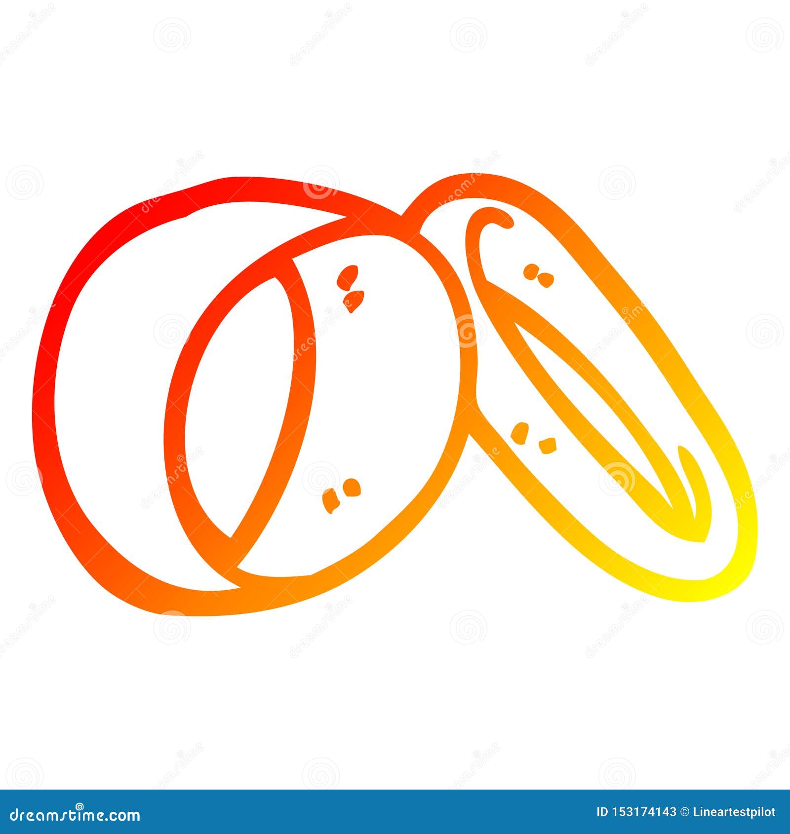 A Creative Warm Gradient Line Drawing Cartoon Wedding Rings Stock ...