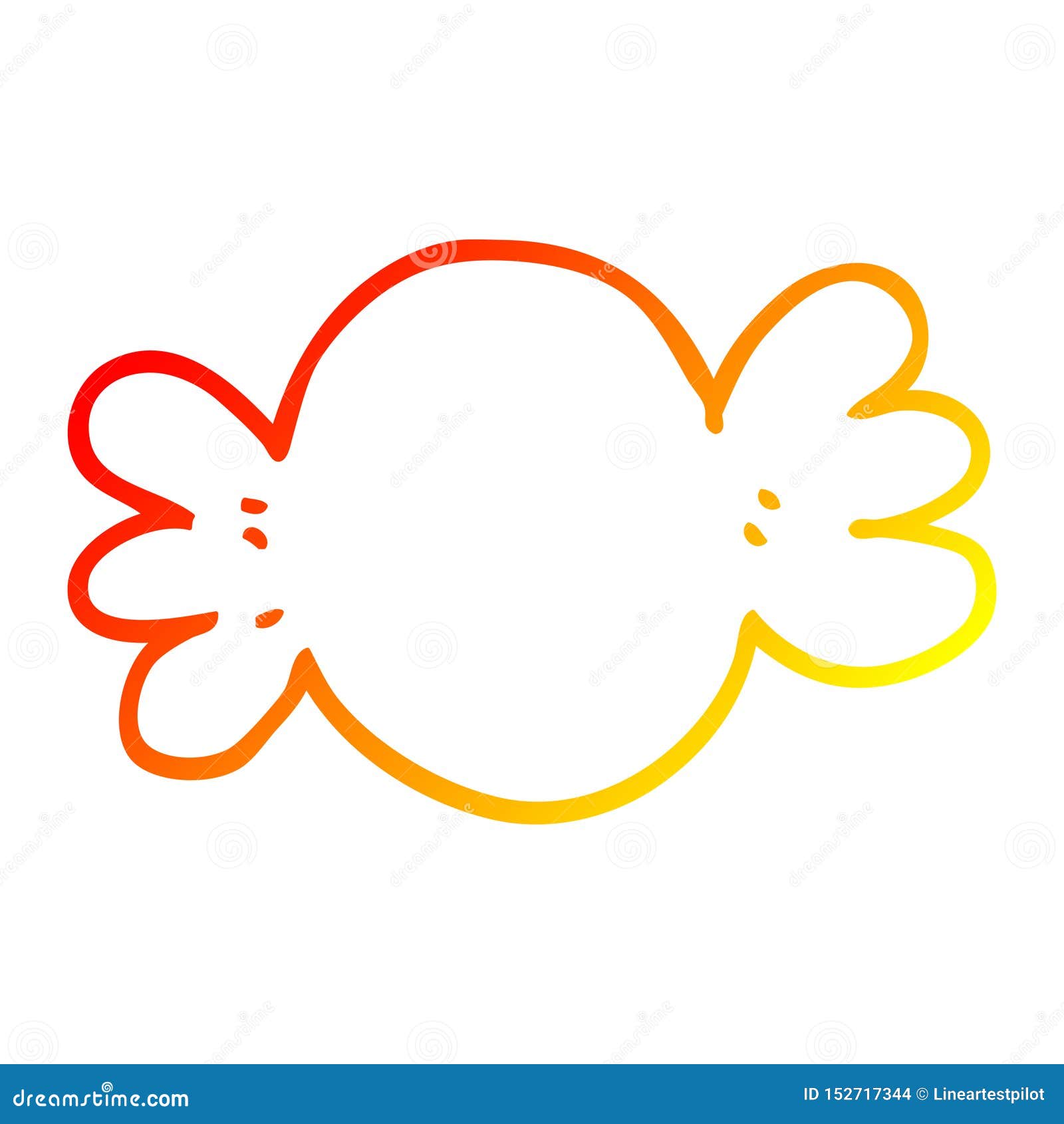 A Creative Warm Gradient Line Drawing Cartoon Wrapped Candy Stock ...