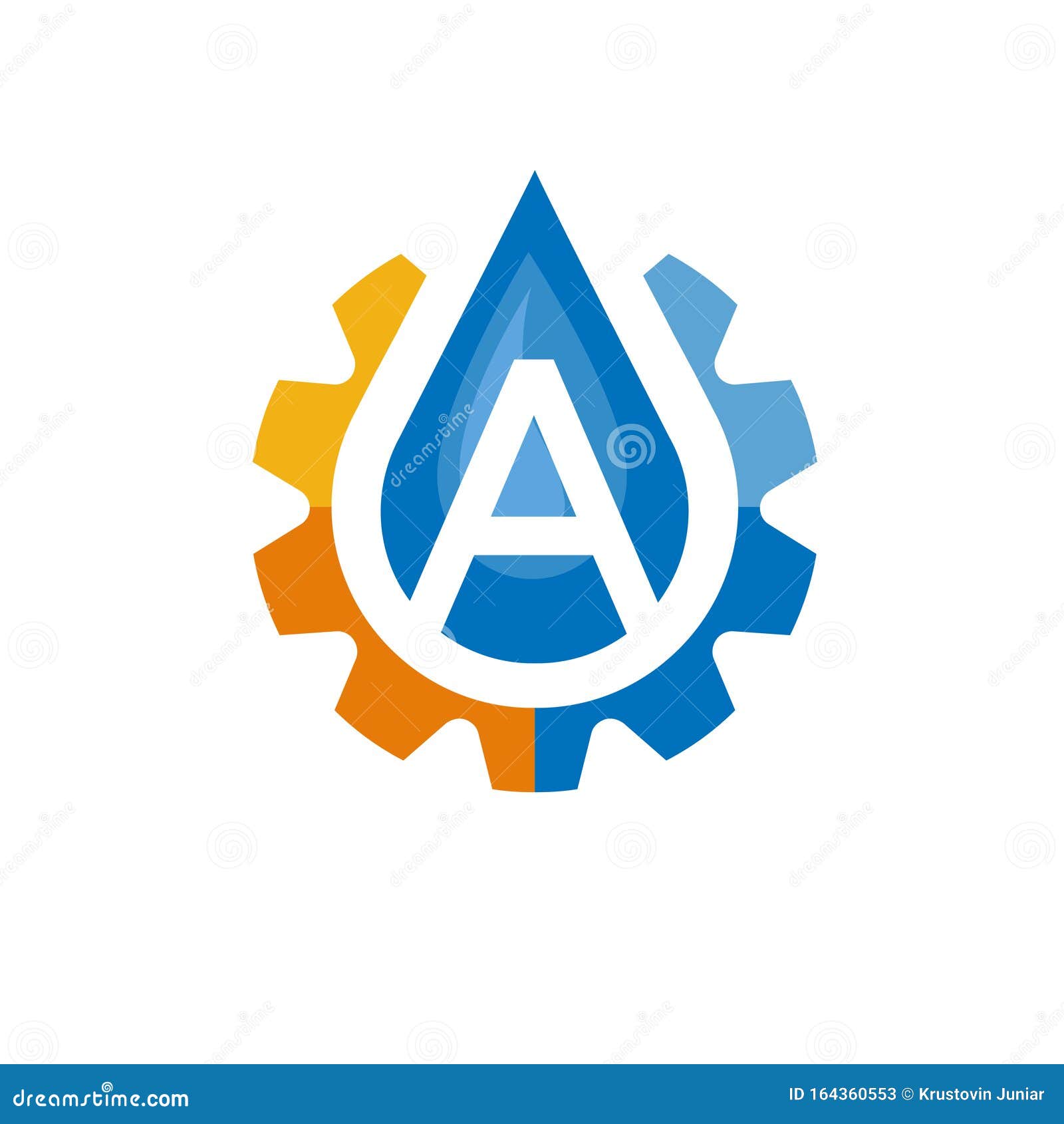 Water Tech with Letter a Template Stock Vector - Illustration of ...