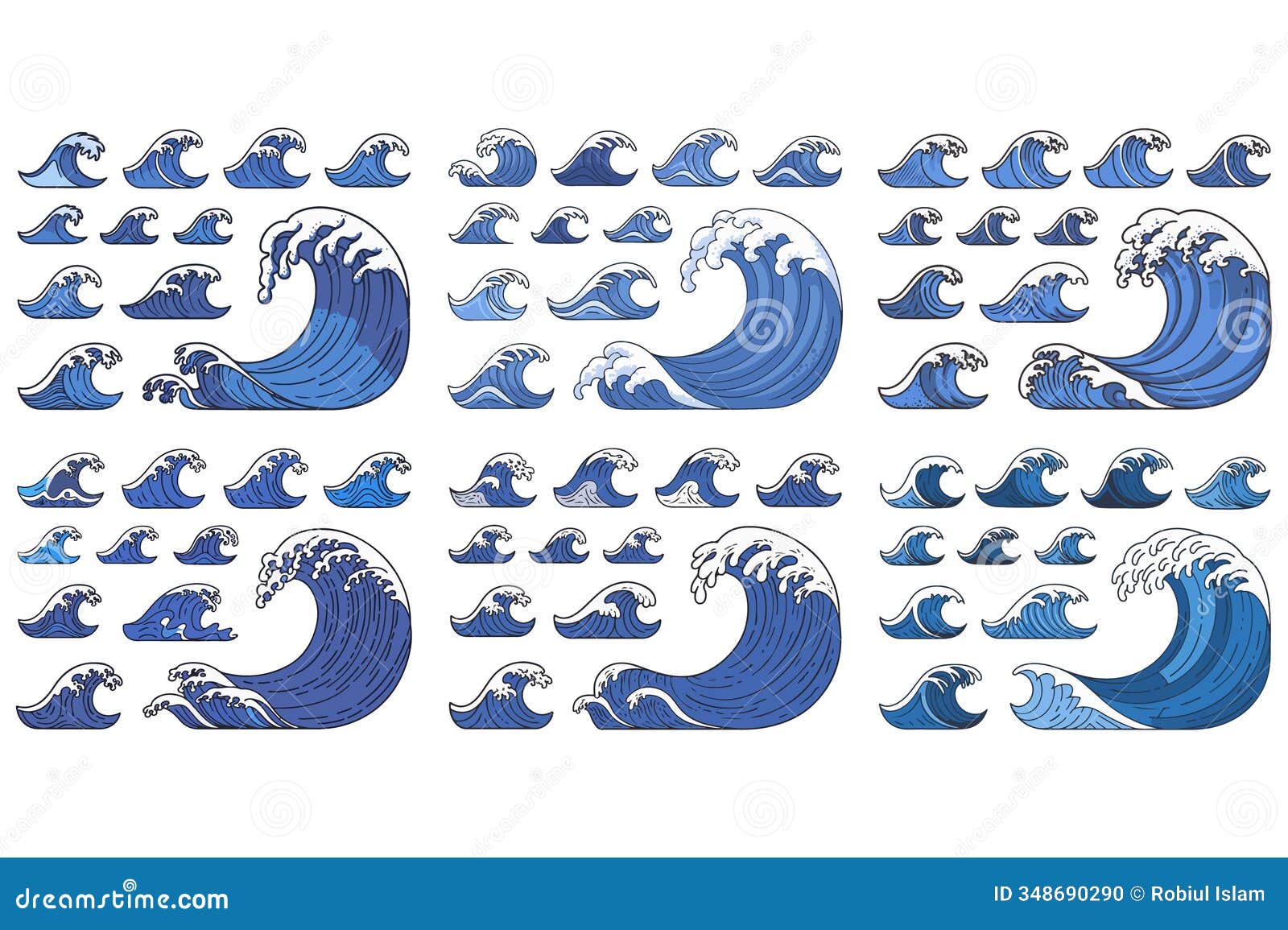 Creative Water Wave Vector Design Stock Illustration - Illustration of ...
